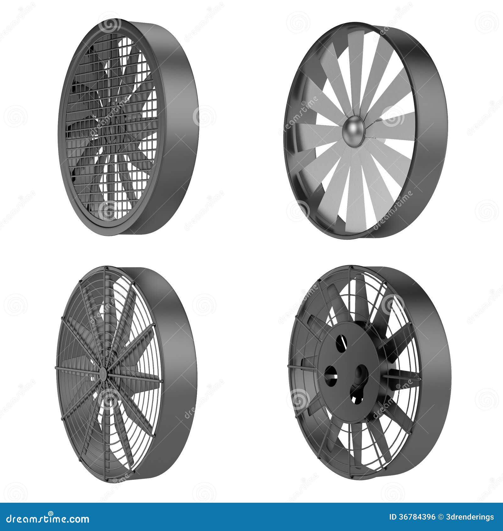 3d render of large fans stock illustration. Illustration of cooler ...