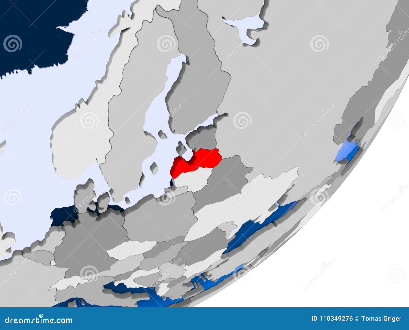 Map of Latvia stock illustration. Illustration of world - 110349276