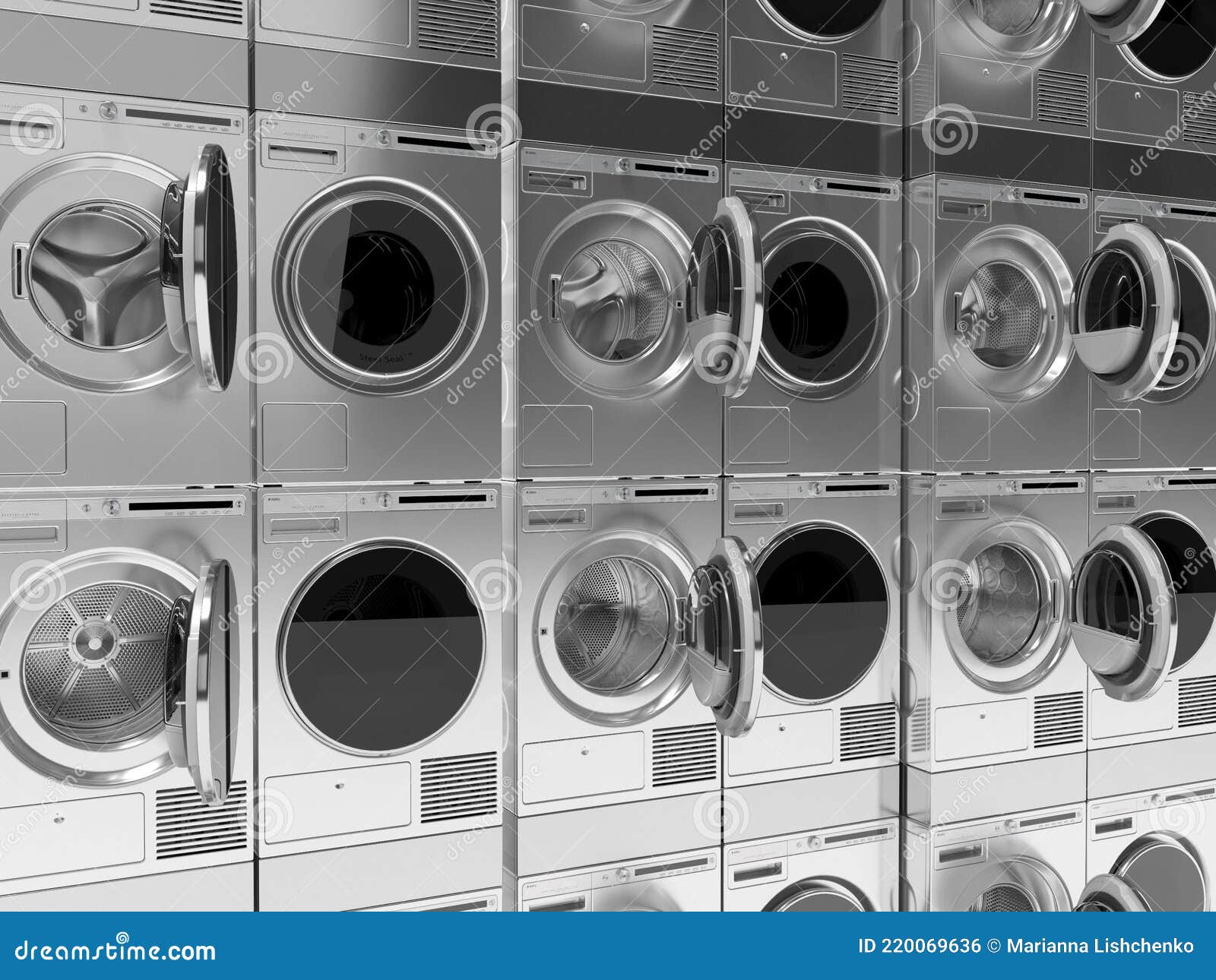 3d Render Laundry Dry Cleaning Illustration Stock Illustration ...