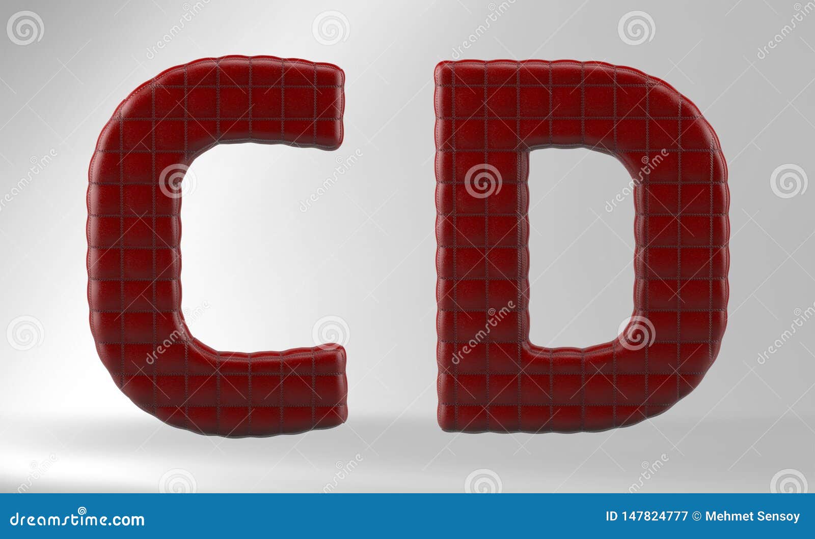 3D Render Of Leather Couch Alphabet Stock Image | CartoonDealer.com ...