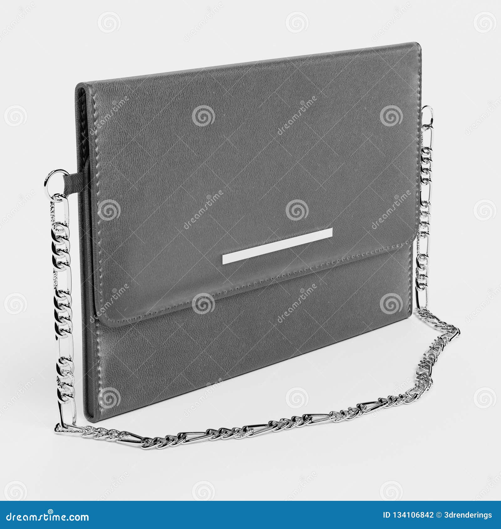 3D Render of Leather Purse stock illustration. Illustration of lady ...