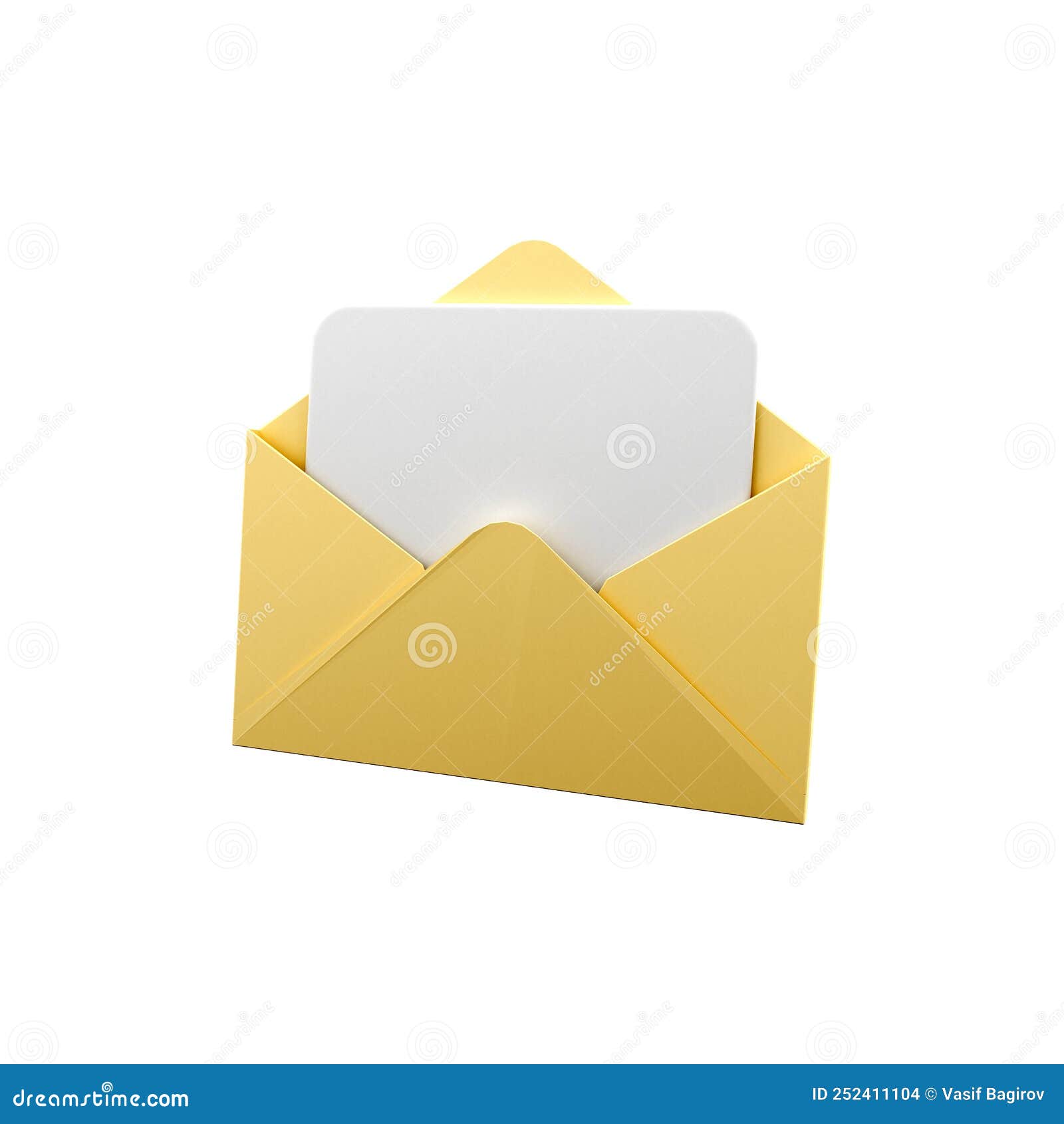 3d Render Letter. 3d Rendering Envelope Stock Illustration ...