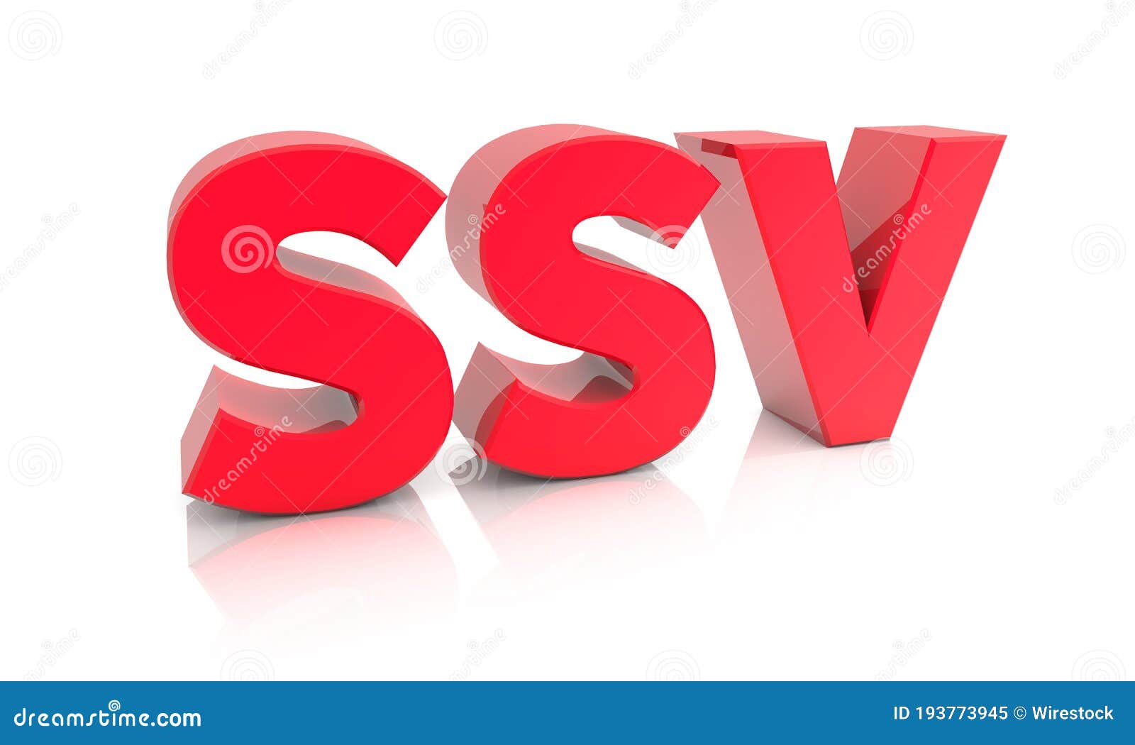 3d Render of the Letters SSV Isolated on a White Background Stock ...
