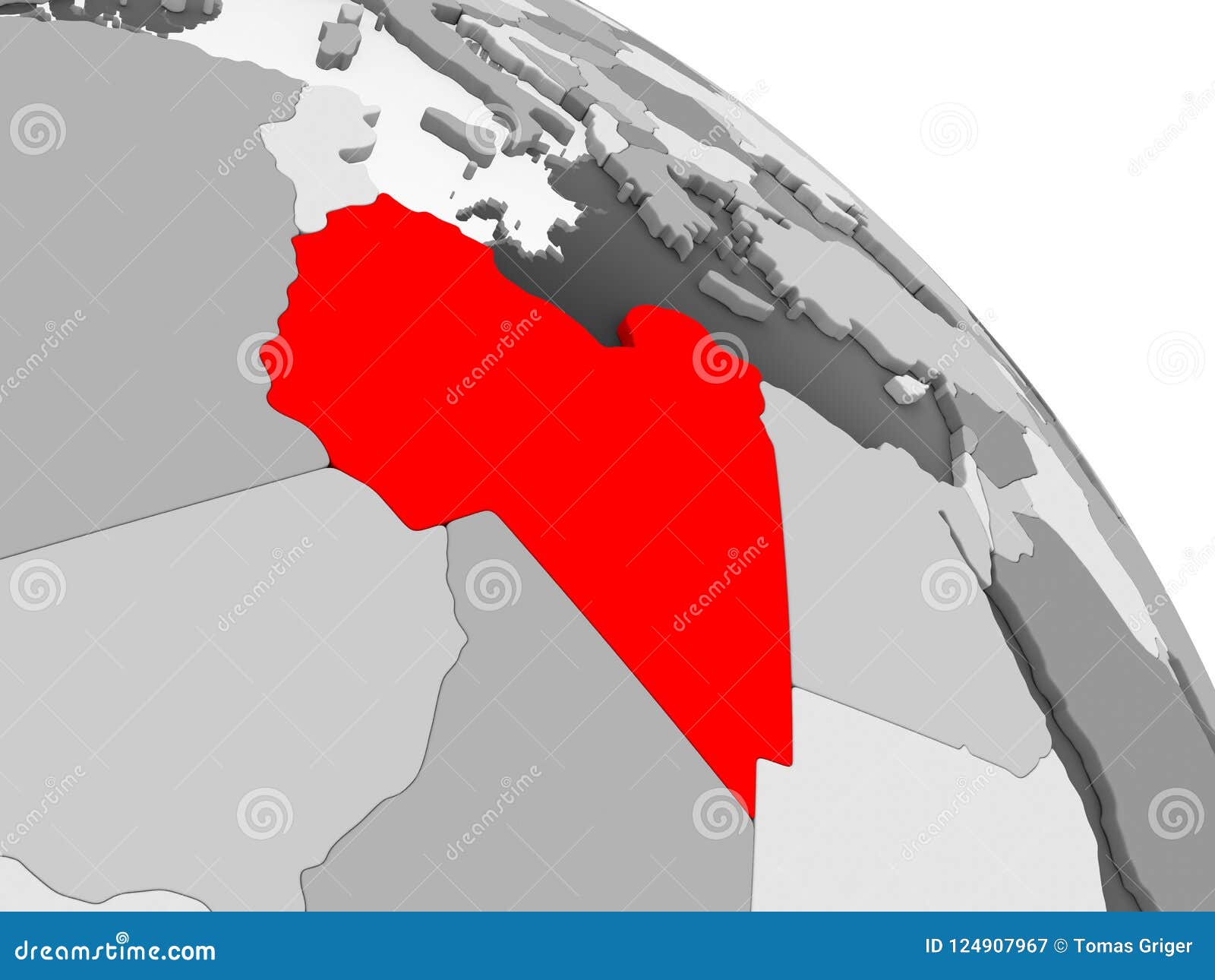 Map of Libya stock illustration. Illustration of libyan - 124907967