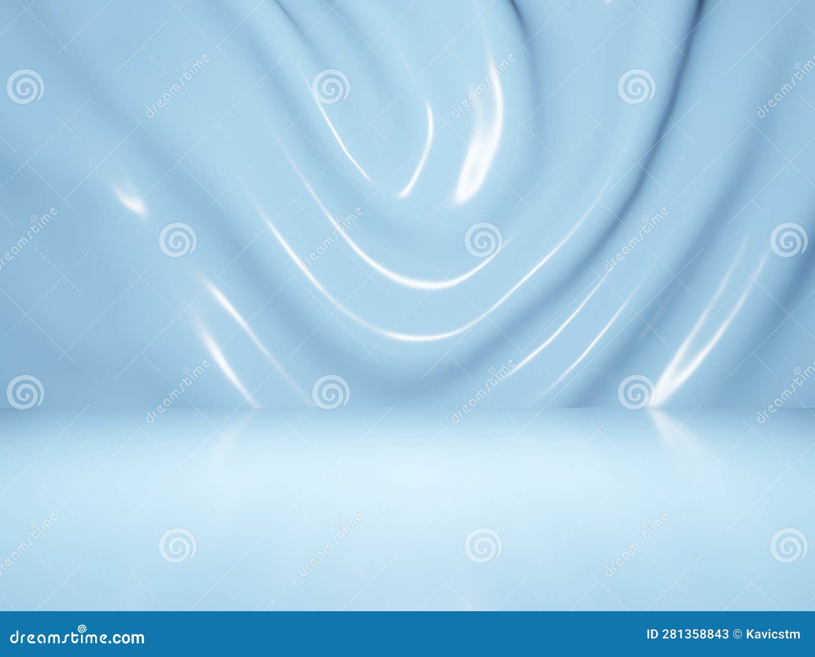 3D Light Blue Wave Background Stock Illustration - Illustration of ...
