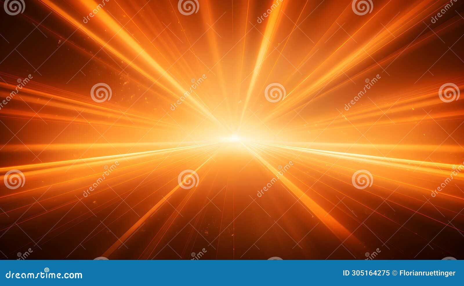 3D Render of Light Orange Light Rays. Abstract Background Stock ...