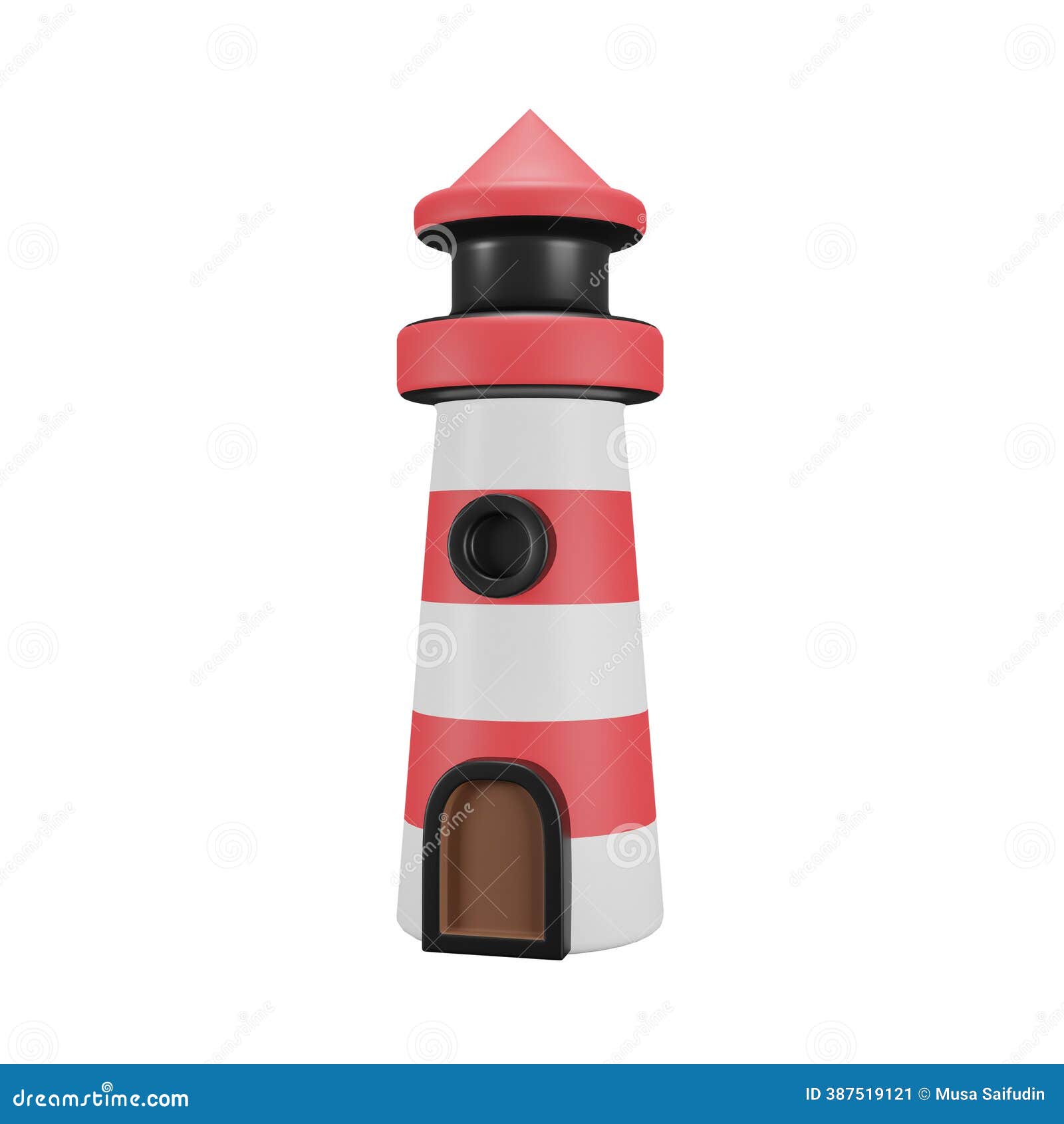 Cartoon Lighthouse Icon Clipart With Bright Light. Royalty-Free Stock ...