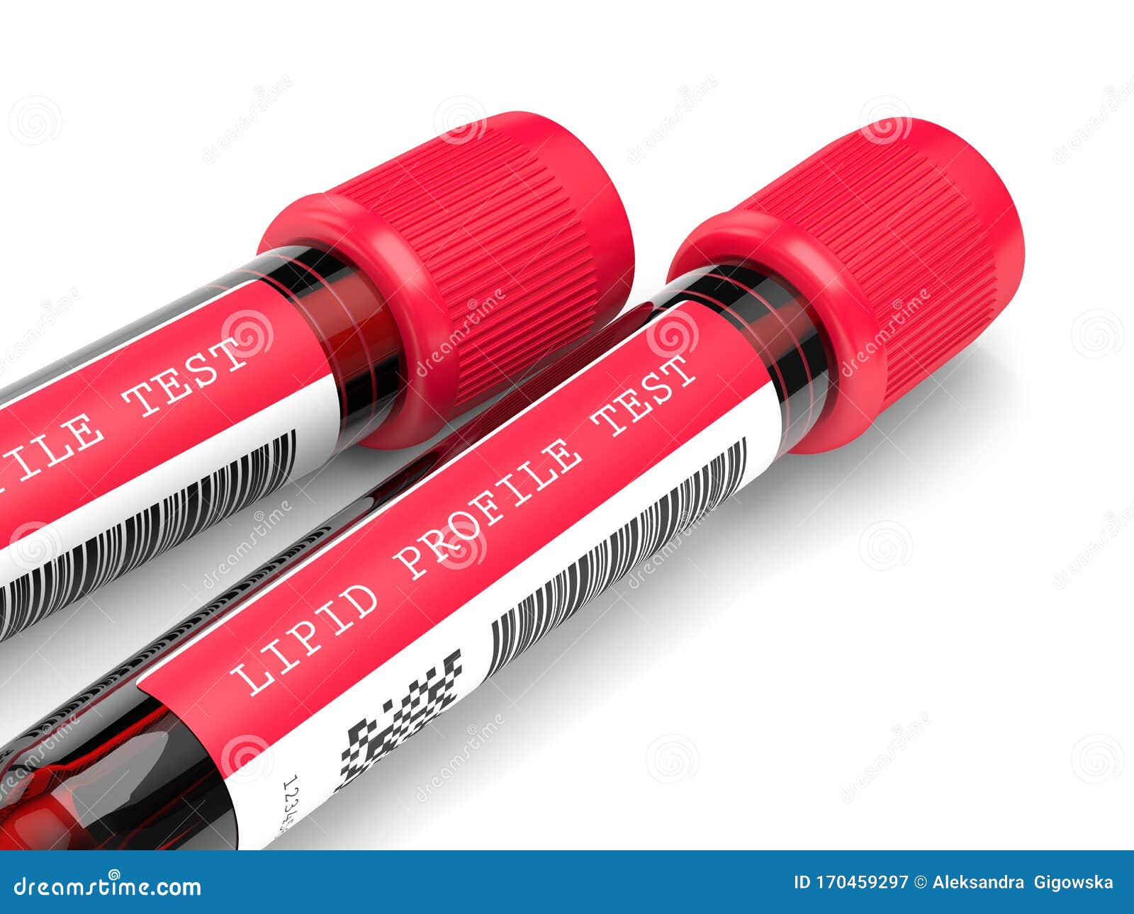 3d Render with Lipid Profile Test Blood Samples Stock Illustration ...