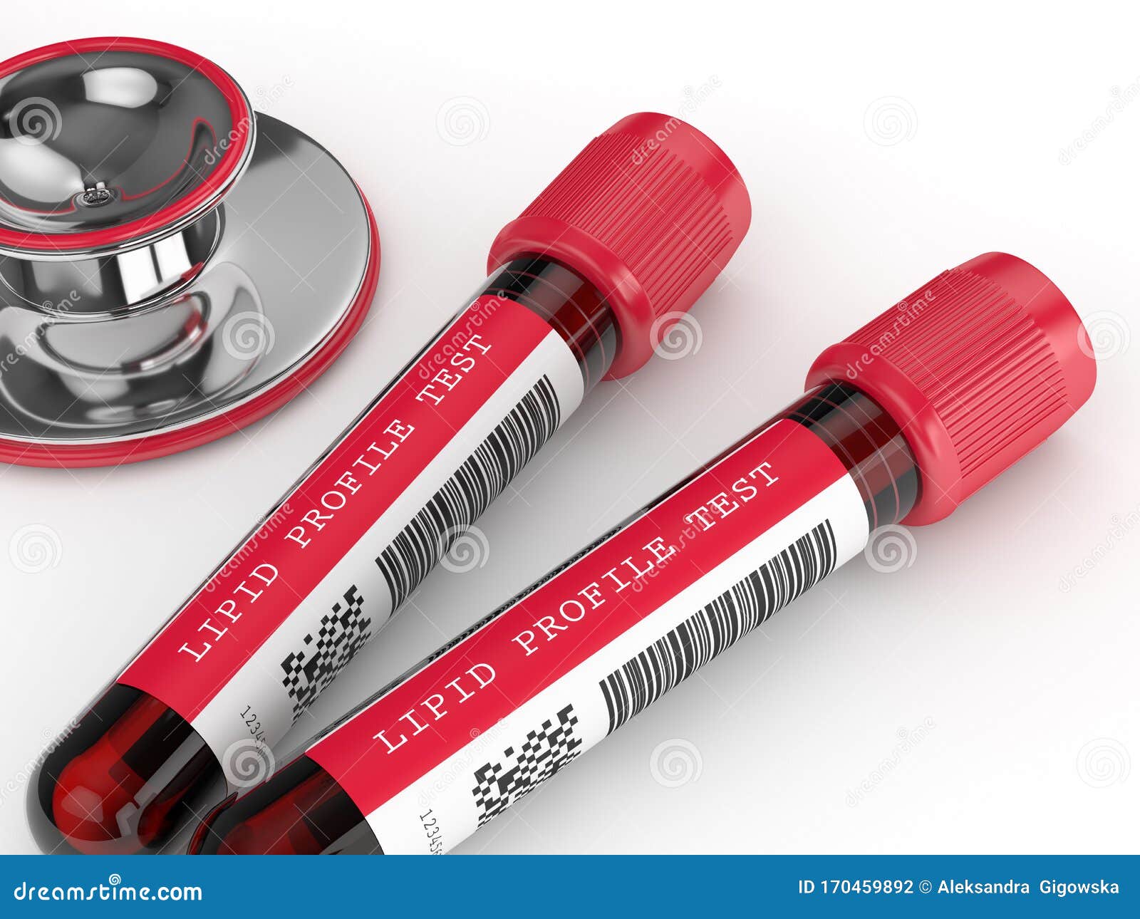 3d Render with Lipid Profile Test Blood Samples Stock Illustration ...