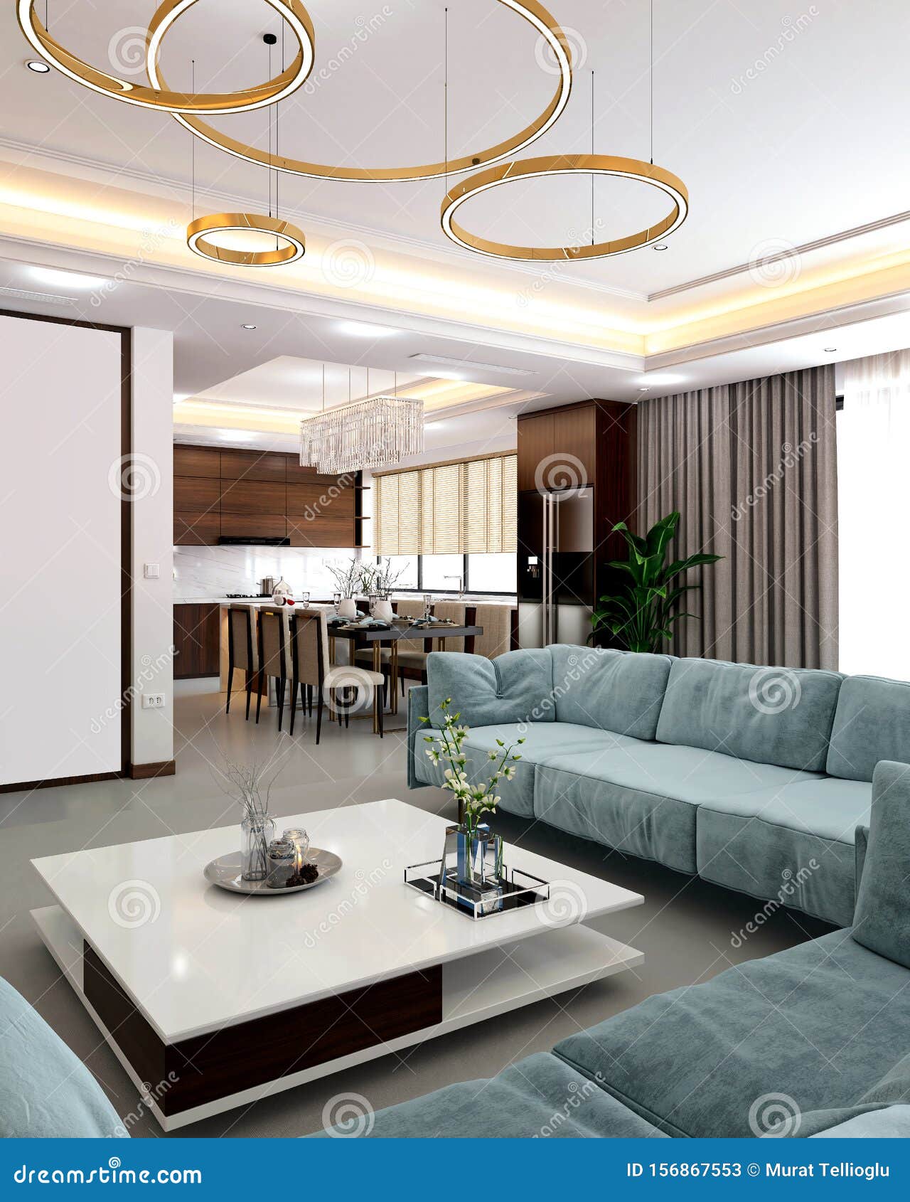3d render living room stock illustration. Illustration of inside ...