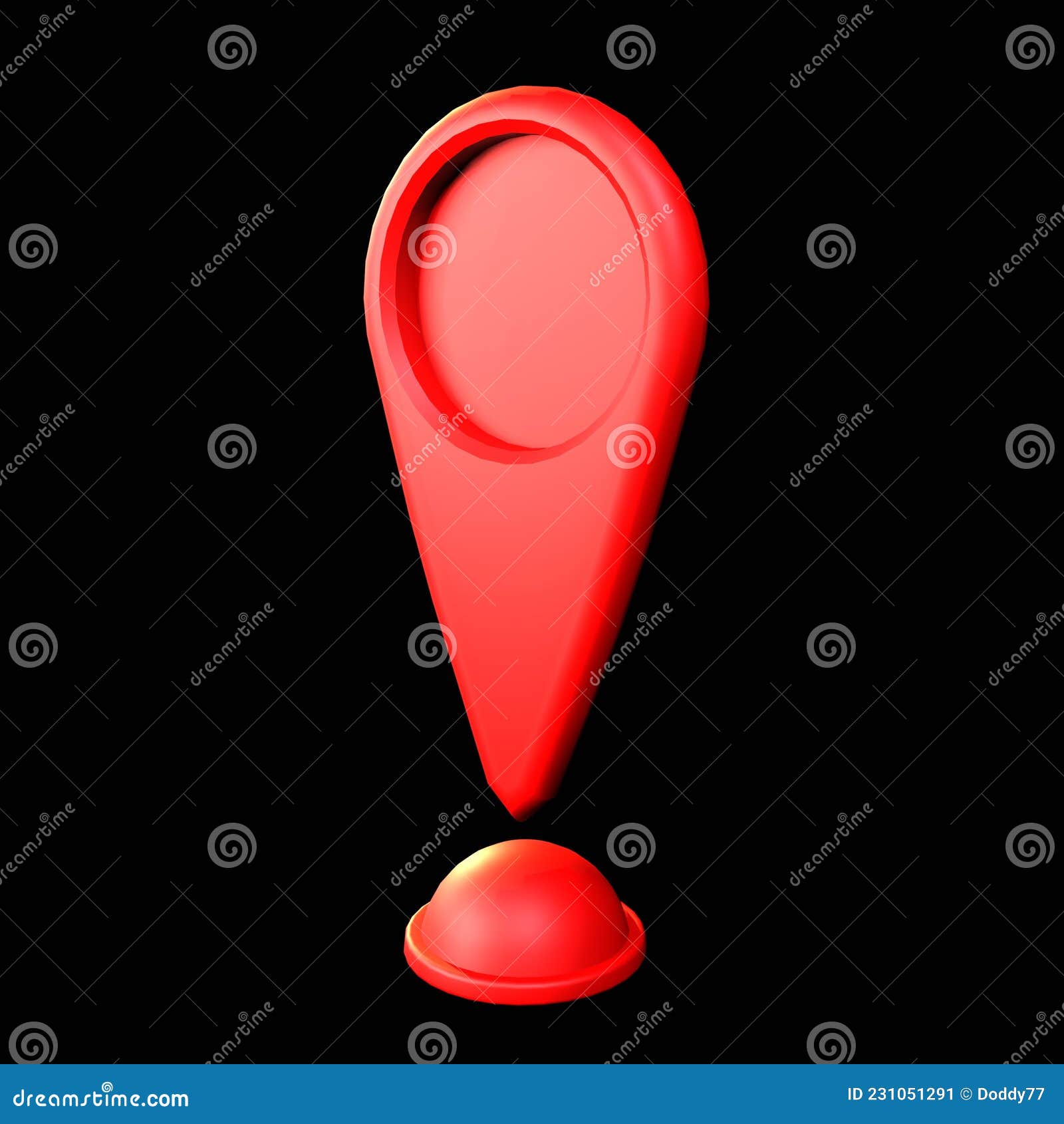 3D Render Location Mark Model Illustration Stock Illustration ...