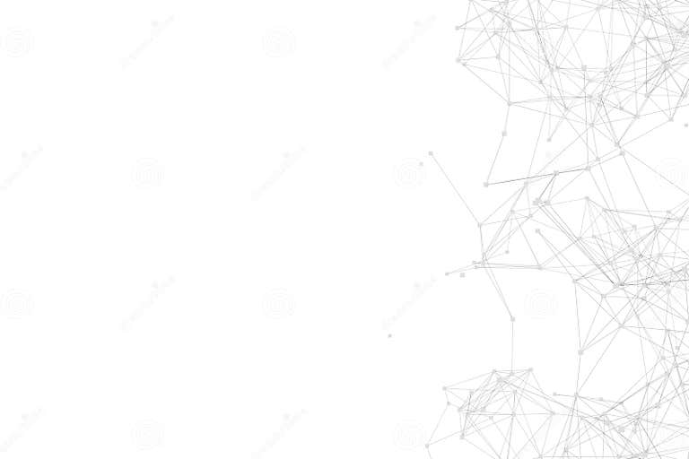 3d Render Loop Abstract Technology Plexus Connection Dot Wireframe on White Background Stock ...