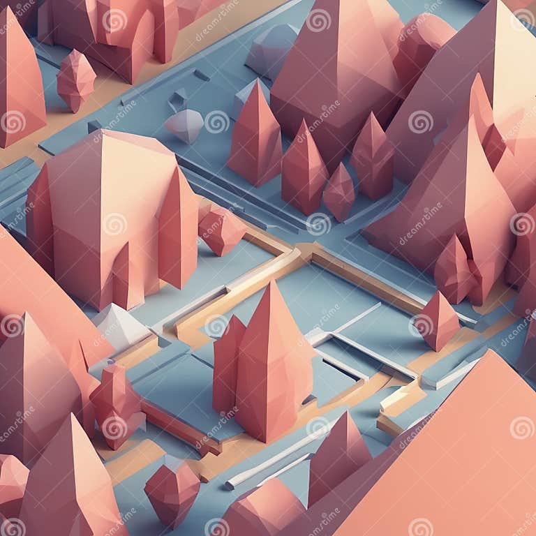 3d Render of a Low Poly Background 3d Render of a Low Poly Background 3d Rendering, Abstract ...