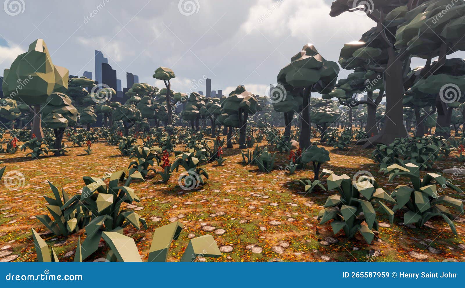 Ancient Sustainable Architecture Painting In Andreas Rocha Style Stock ...