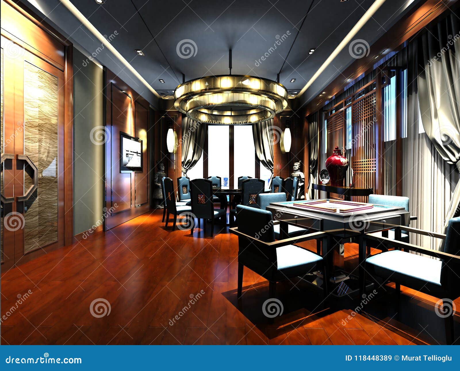 3d Render of Luxury Gaming Saloon Stock Illustration - Illustration of ...