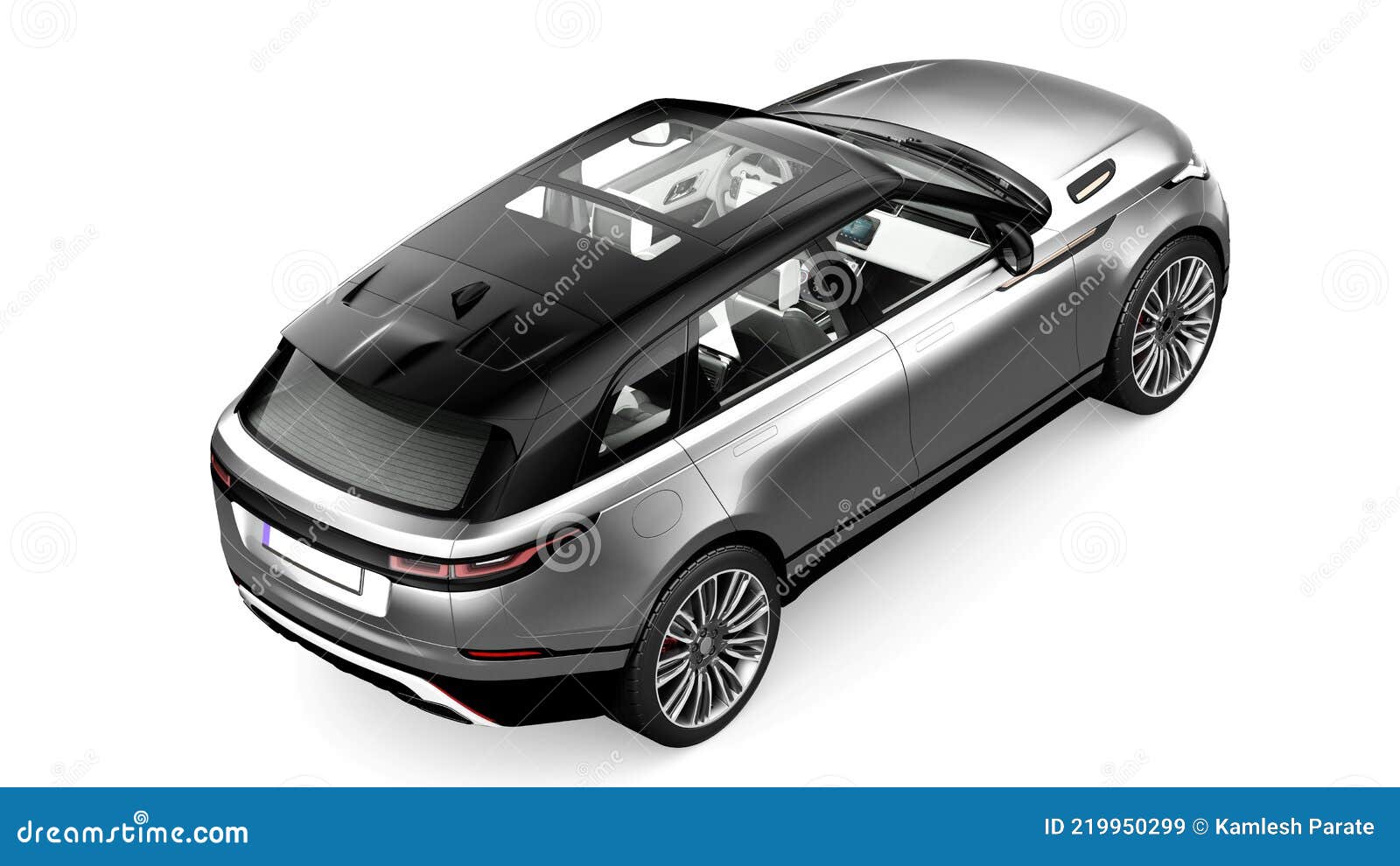 Suv Car 3d Model Concept Render Stock Illustration - Illustration of ...