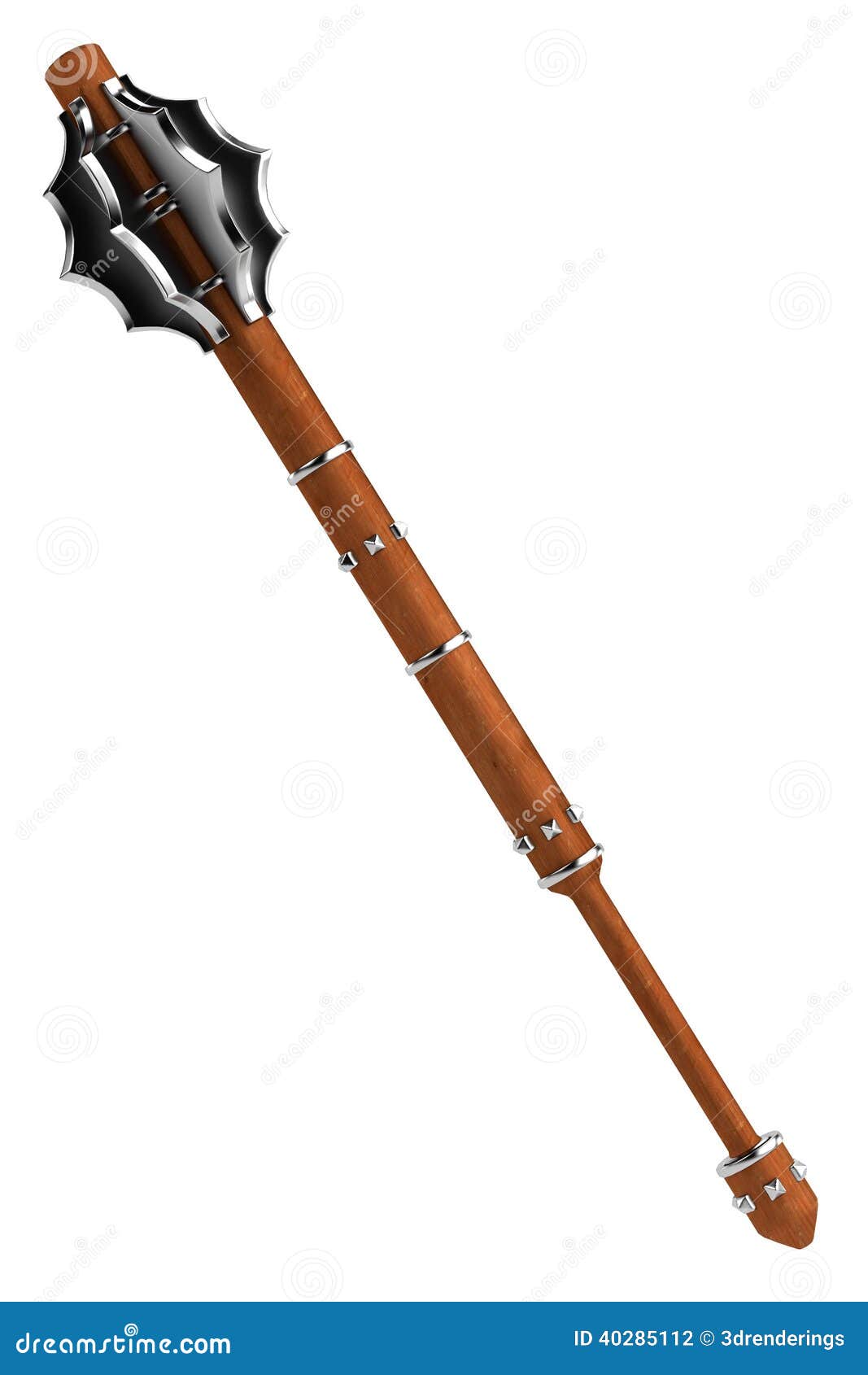 3d render of mace stock illustration. Illustration of render - 40285112