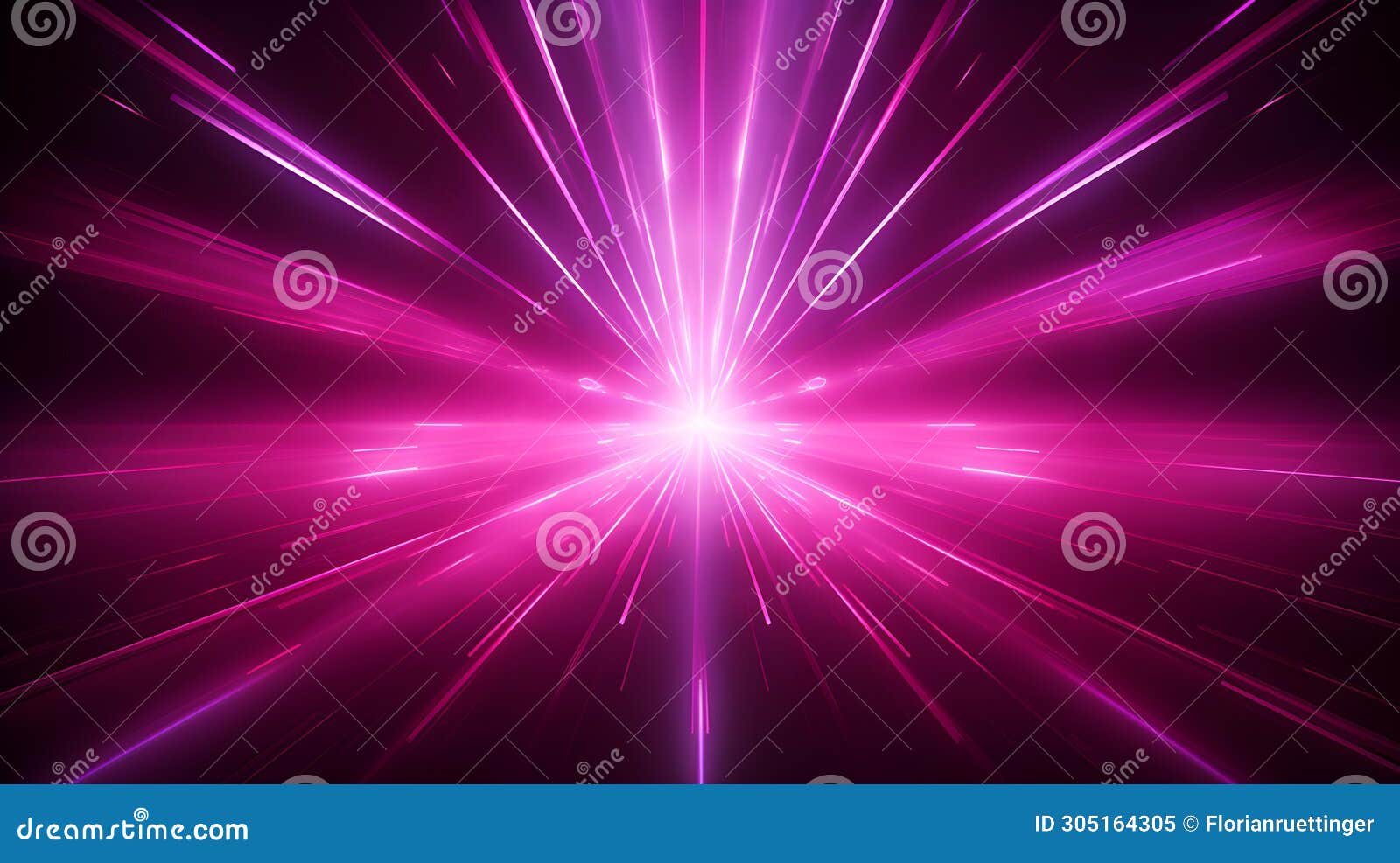 3D Render of Magenta Light Rays. Abstract Background Stock Illustration ...