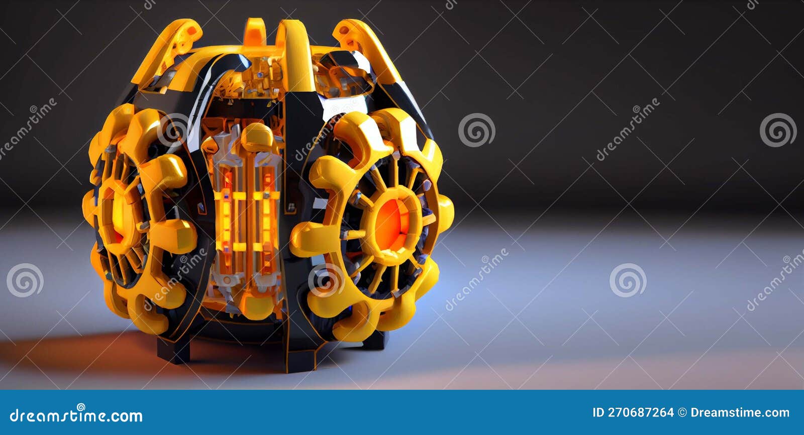 3D Render of a Magic Nuclear Reactor in the Style of a Children S Toy ...