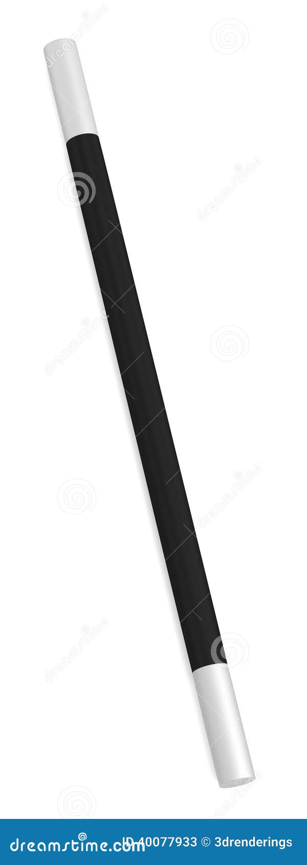 3d Render of Magician Stick Stock Illustration - Illustration of object ...