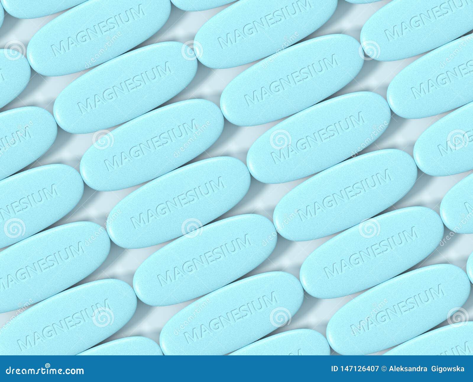 3d Render of Magnesium Pills Stock Illustration - Illustration of ...
