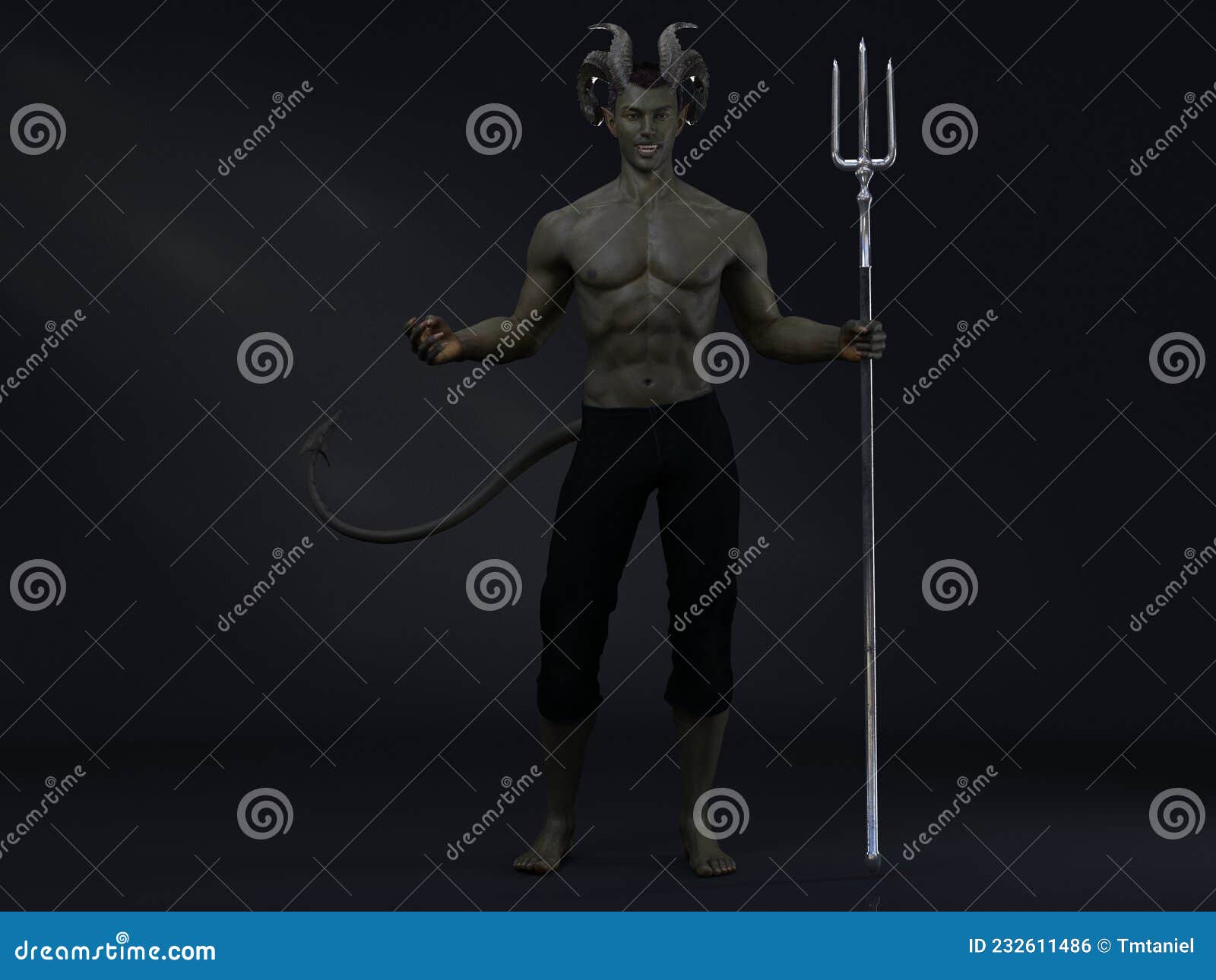 3D Render : Male Devil Character, Horror Creature Character for ...