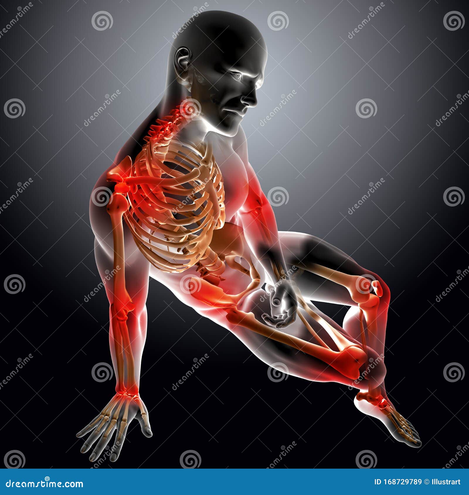 3D Render of a Male Medical Figure with Joints Highlighted Stock ... 3D Render of a Male Medical Figure with Joints Highlighted Stock ...