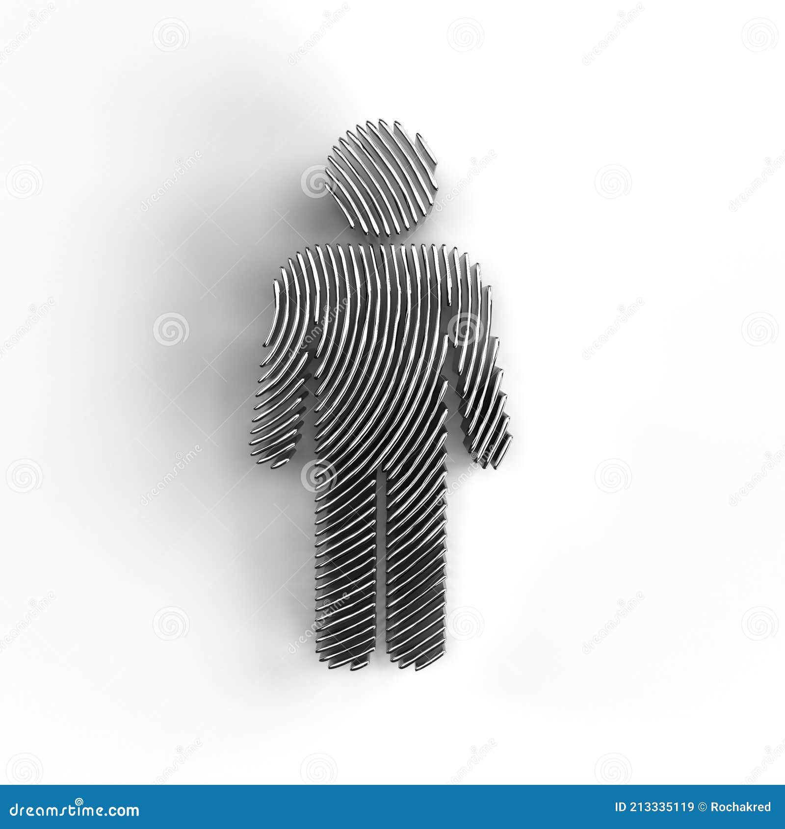 3D Render Man Icon. 3D Simple Symbol Stock Illustration - Illustration ...