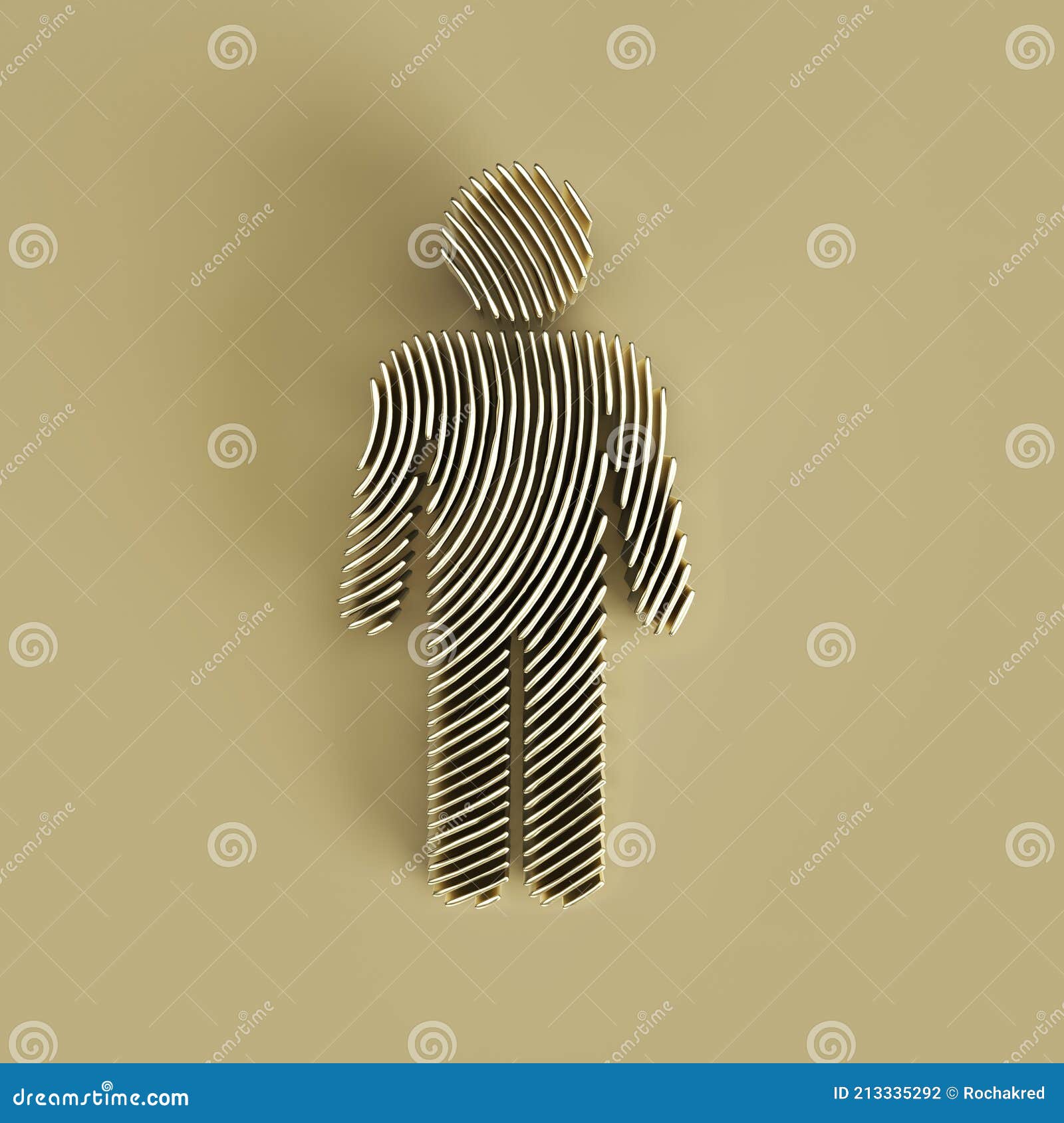 3D Render Man Icon. 3D Simple Symbol Stock Illustration - Illustration ...