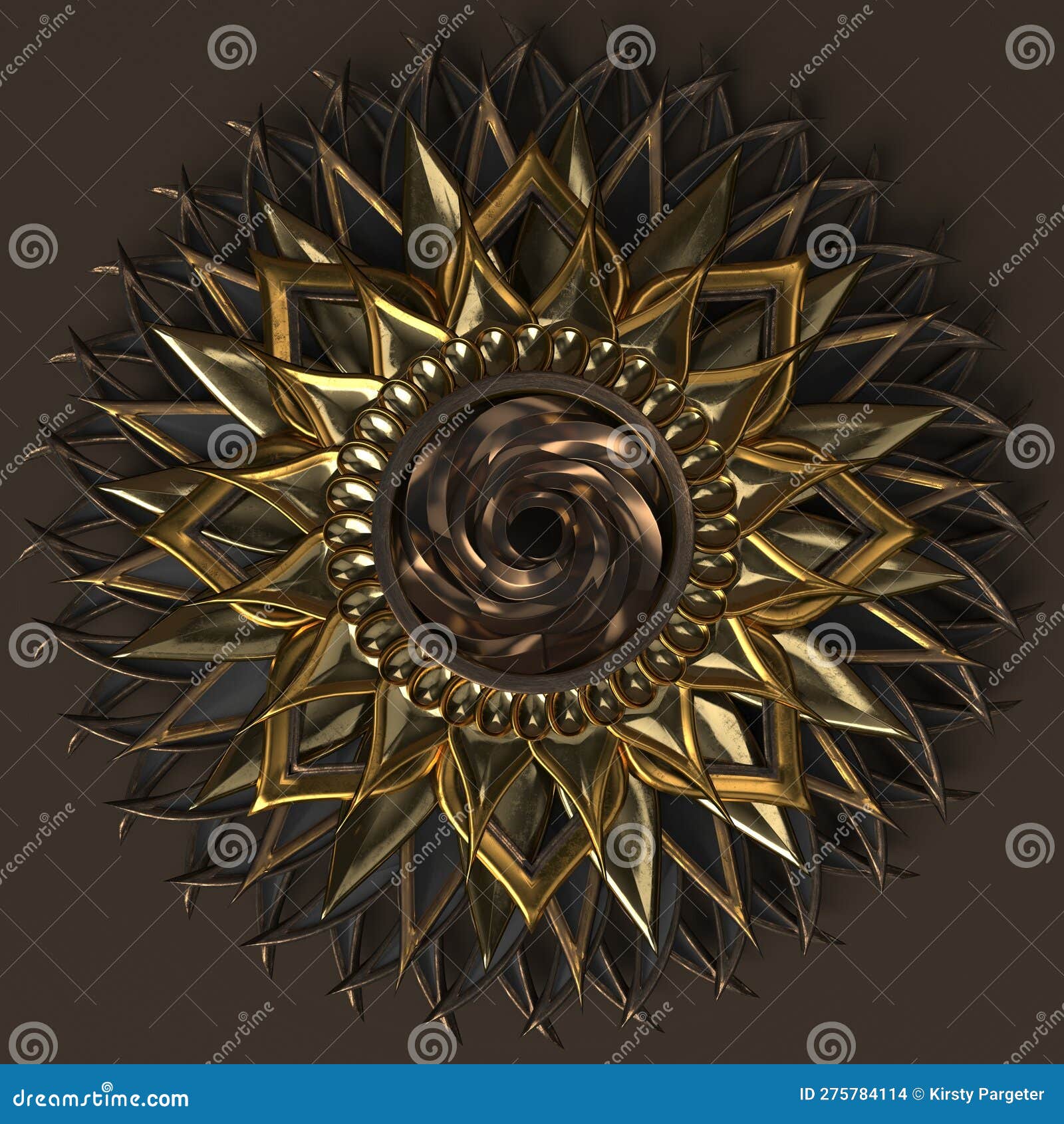 3D Mandala Background Design Stock Illustration - Illustration of ...
