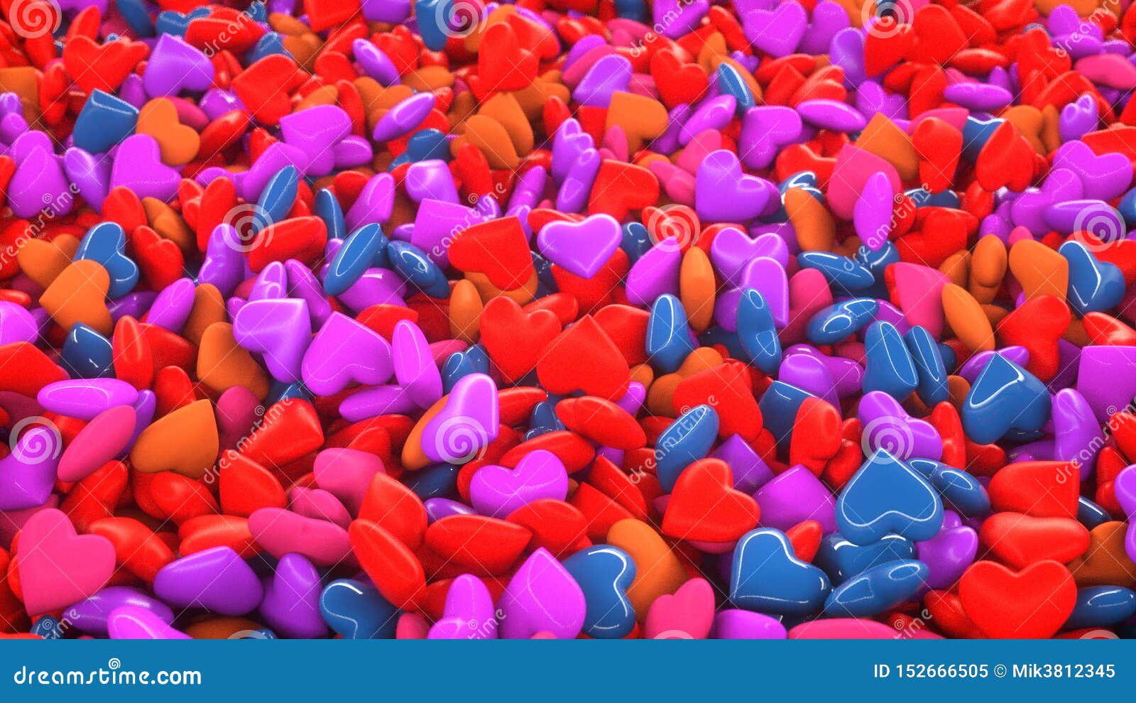 Many small colored hearts stock illustration. Illustration of ...