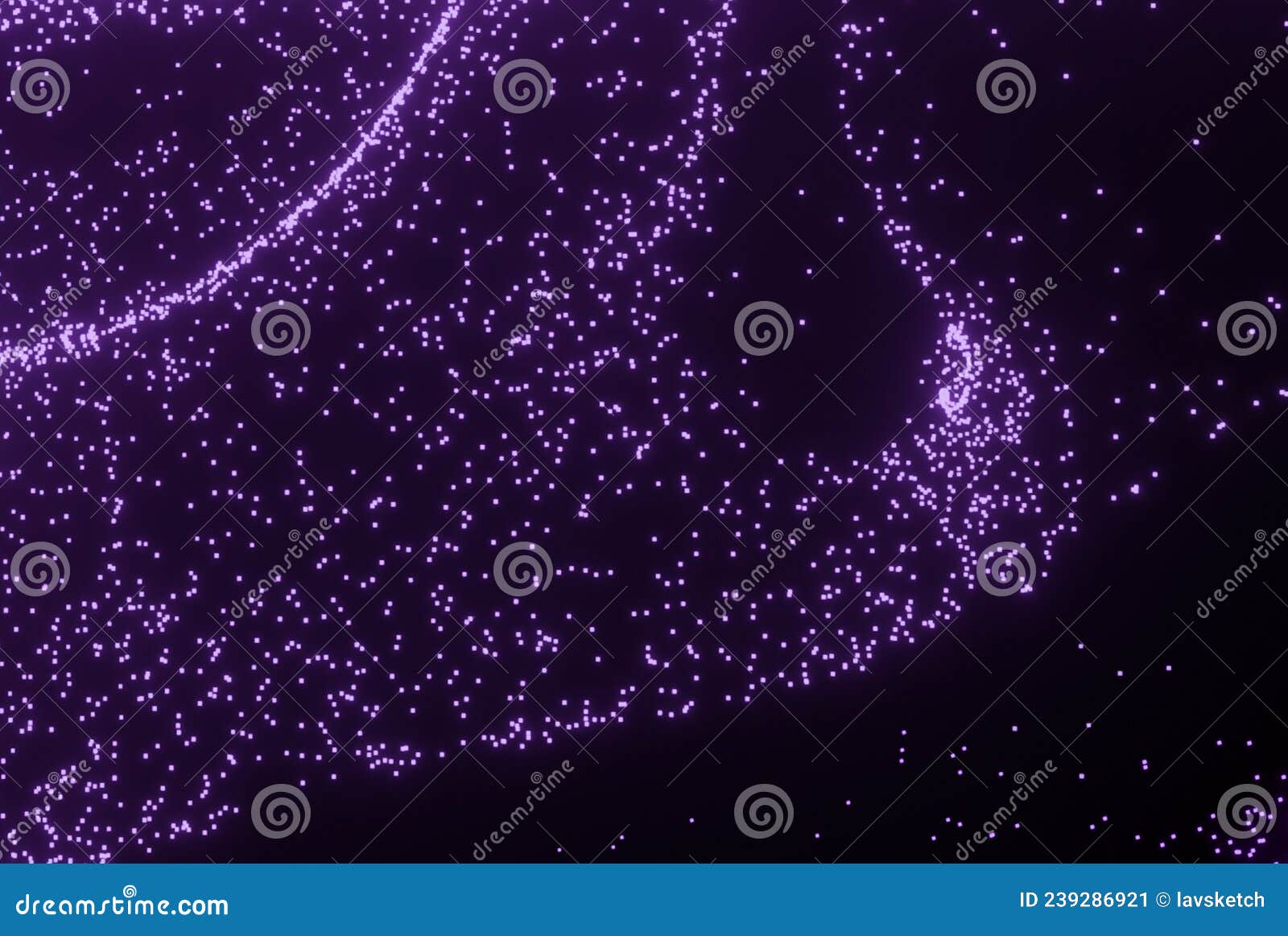 3D Render of Many Small Ultraviolet Particles Stock Illustration ...