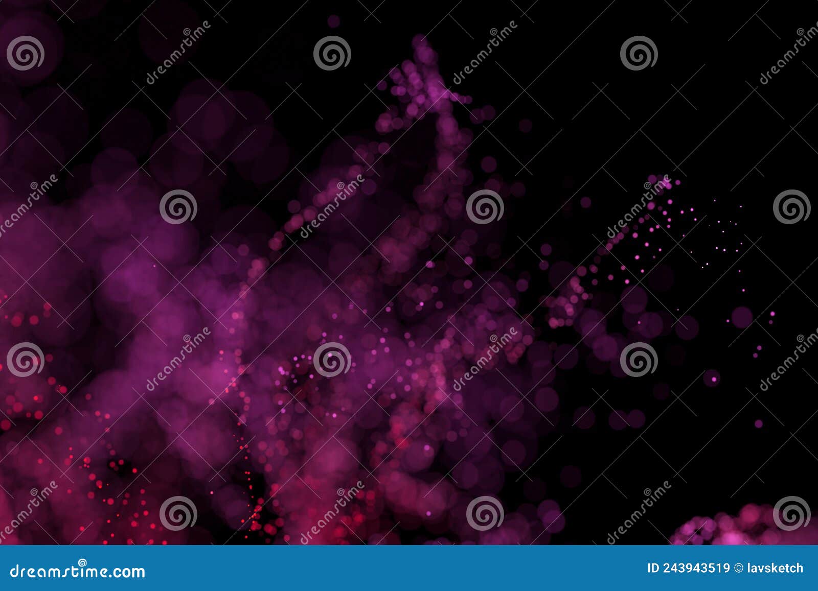 3D Render of Many Small Ultraviolet Particles Stock Illustration ...