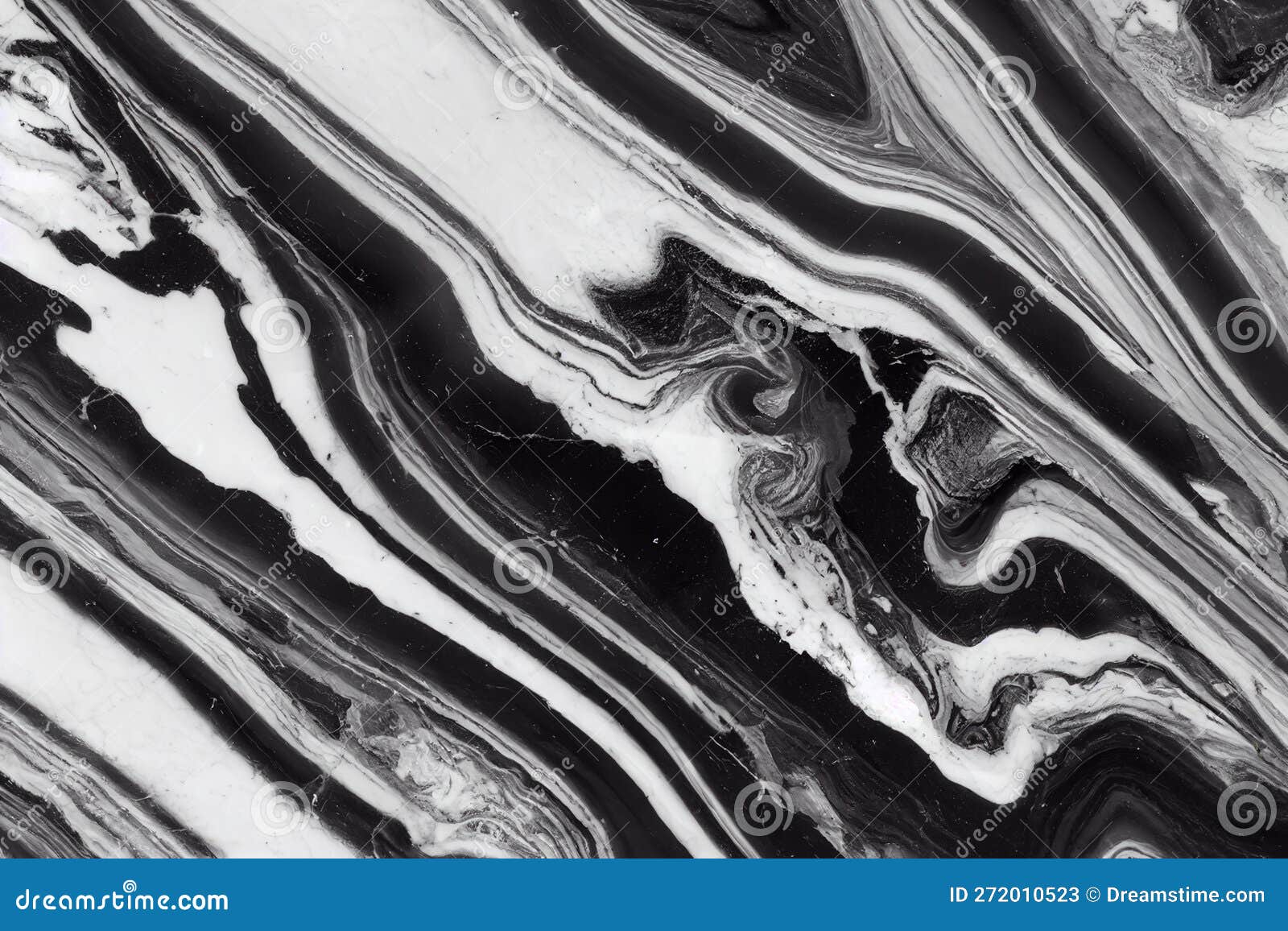 3d Render of Marble Stone Texture Pattern, White and Black Flowy ...