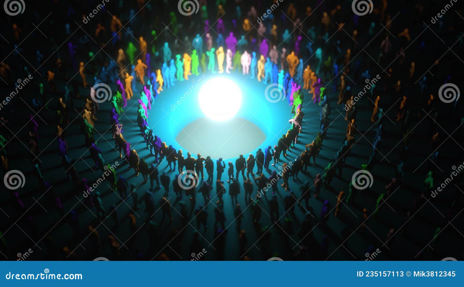 Massive crowd low people stock illustration. Illustration of together ...
