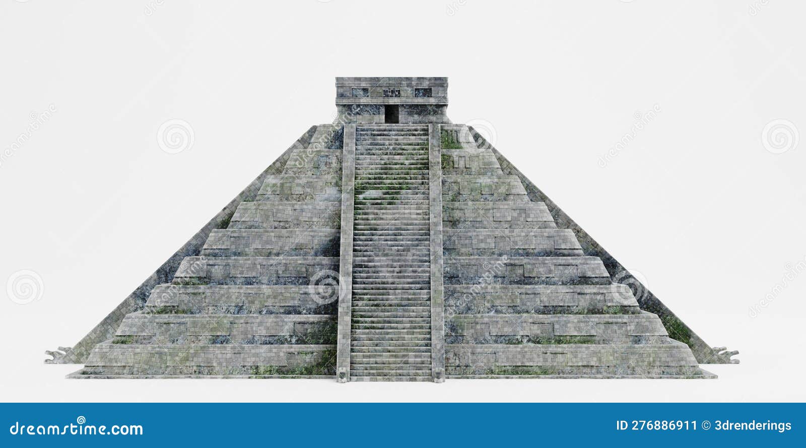3D Render of Mayan Pyramid stock illustration. Illustration of american ...