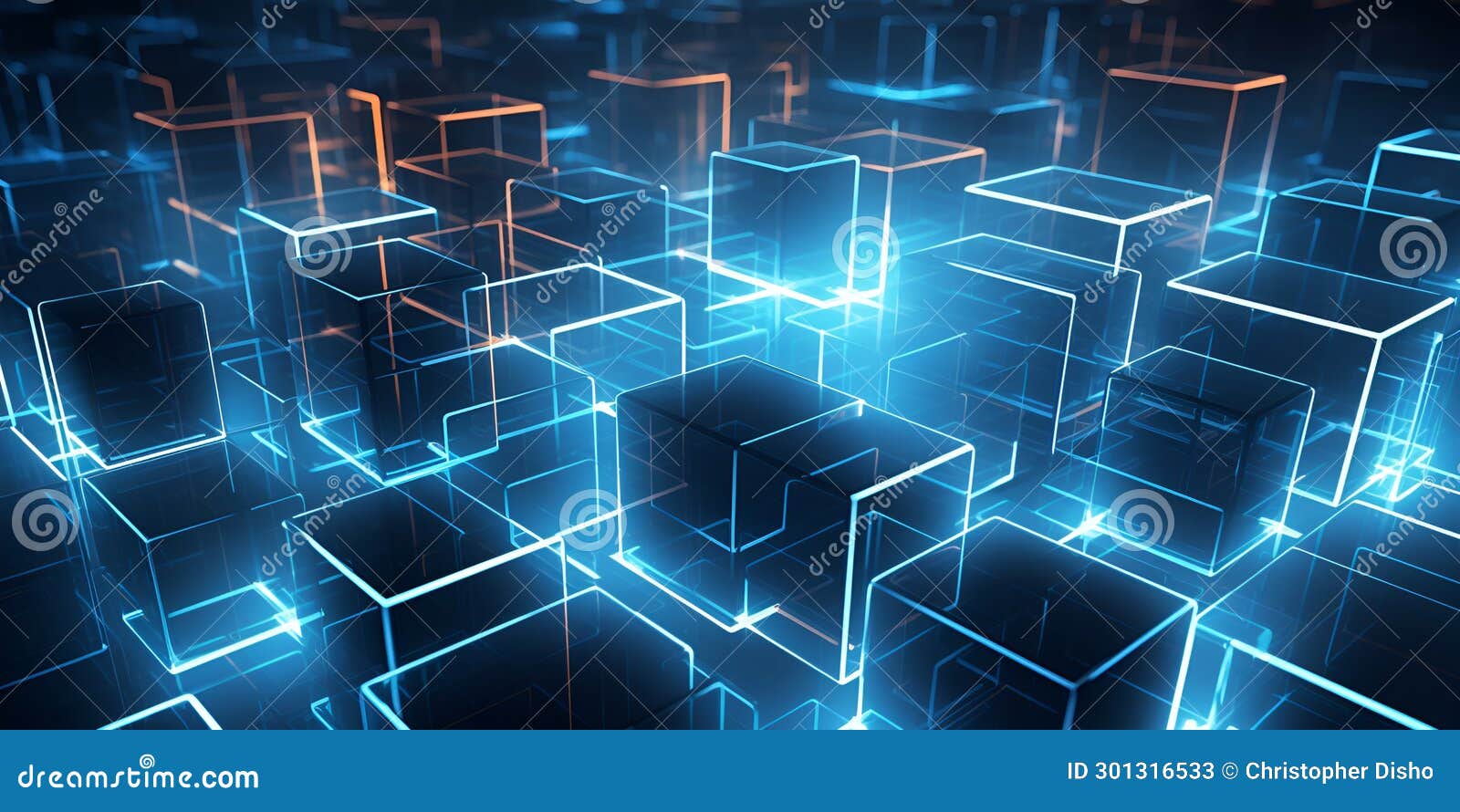 3D Render Maze of Interconnected Transparent, Transparent Maze ...