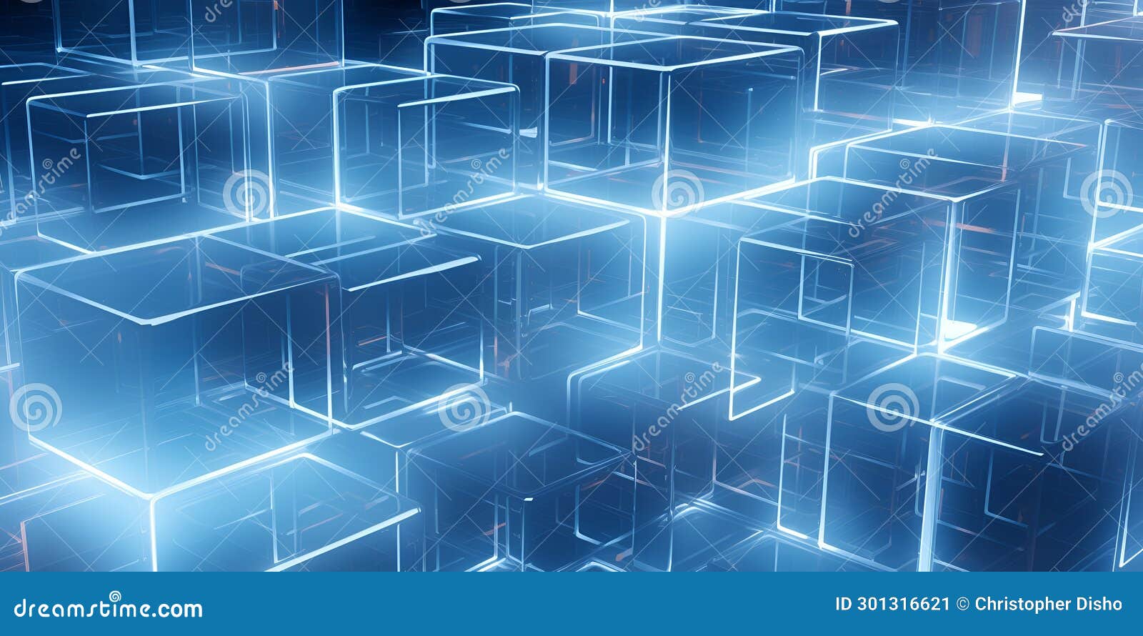 3D Render Maze of Interconnected Transparent, Transparent Maze ...