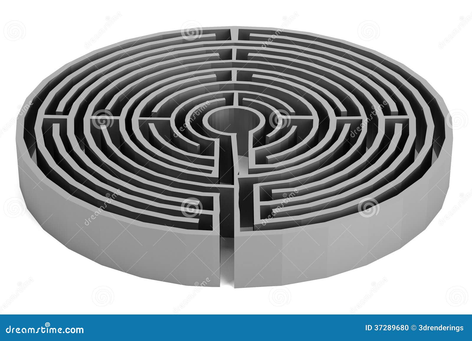 3d render of maze stock illustration. Illustration of realistic - 37289680