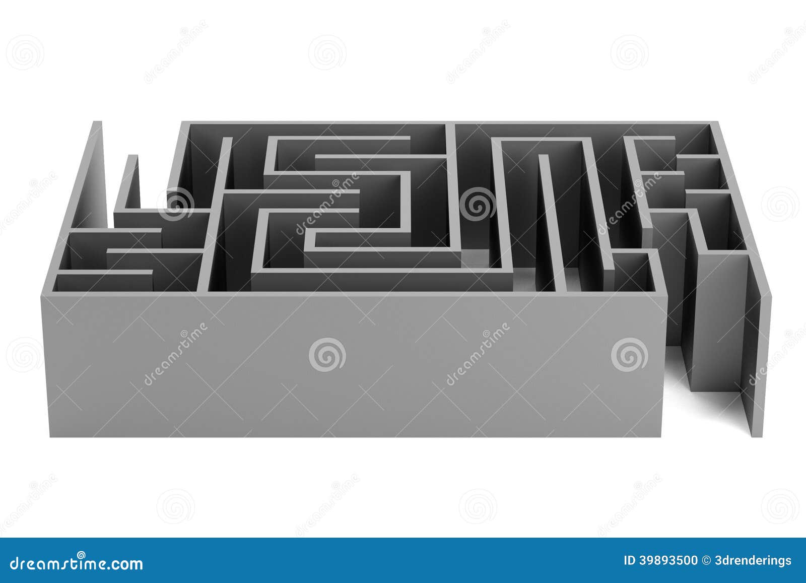 3d render of maze stock illustration. Illustration of labyrinth - 39893500