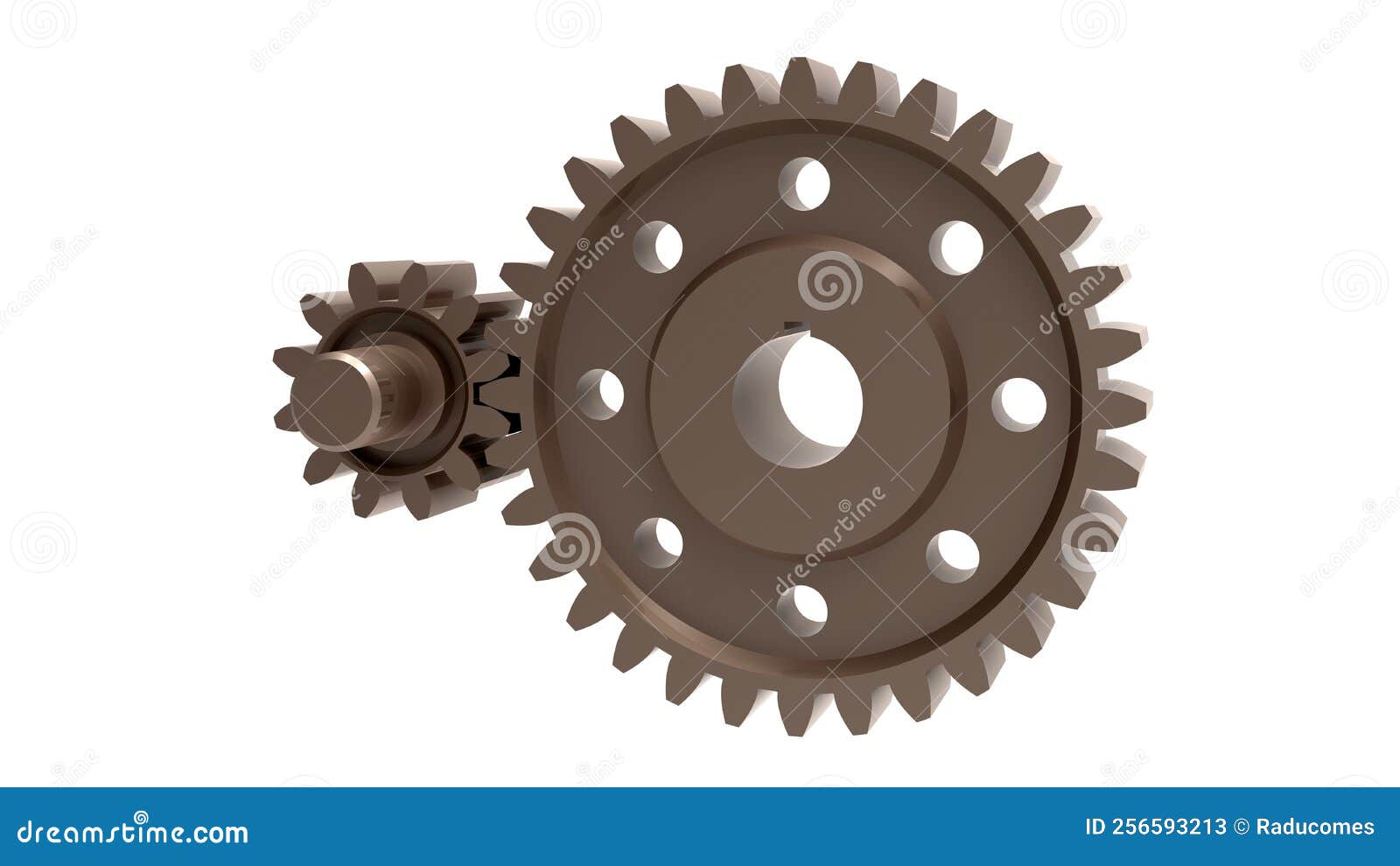 3d Render Mechanical Model Isolated On White. Royalty-Free Stock ...