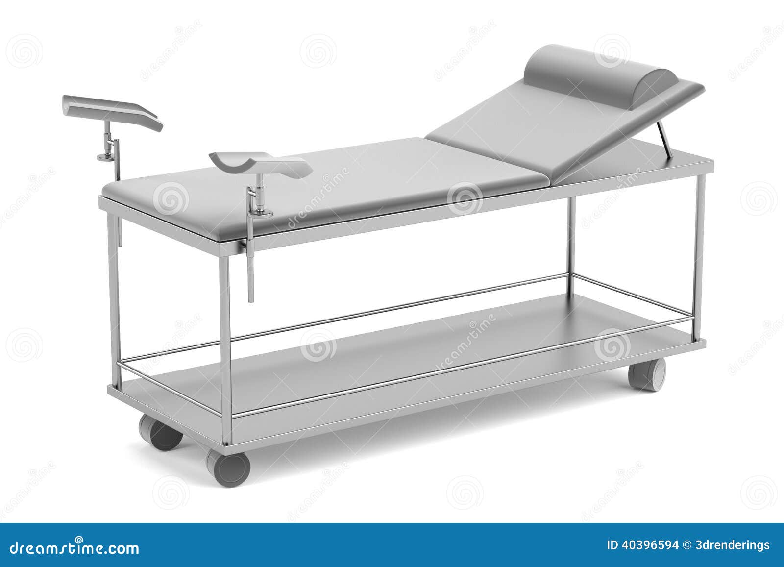 3d render of medical bed stock illustration. Illustration of medical ...