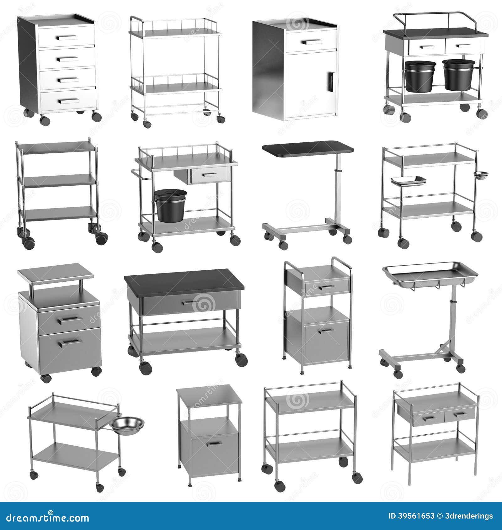 3d Render of Medical Tables Stock Illustration - Illustration of ...