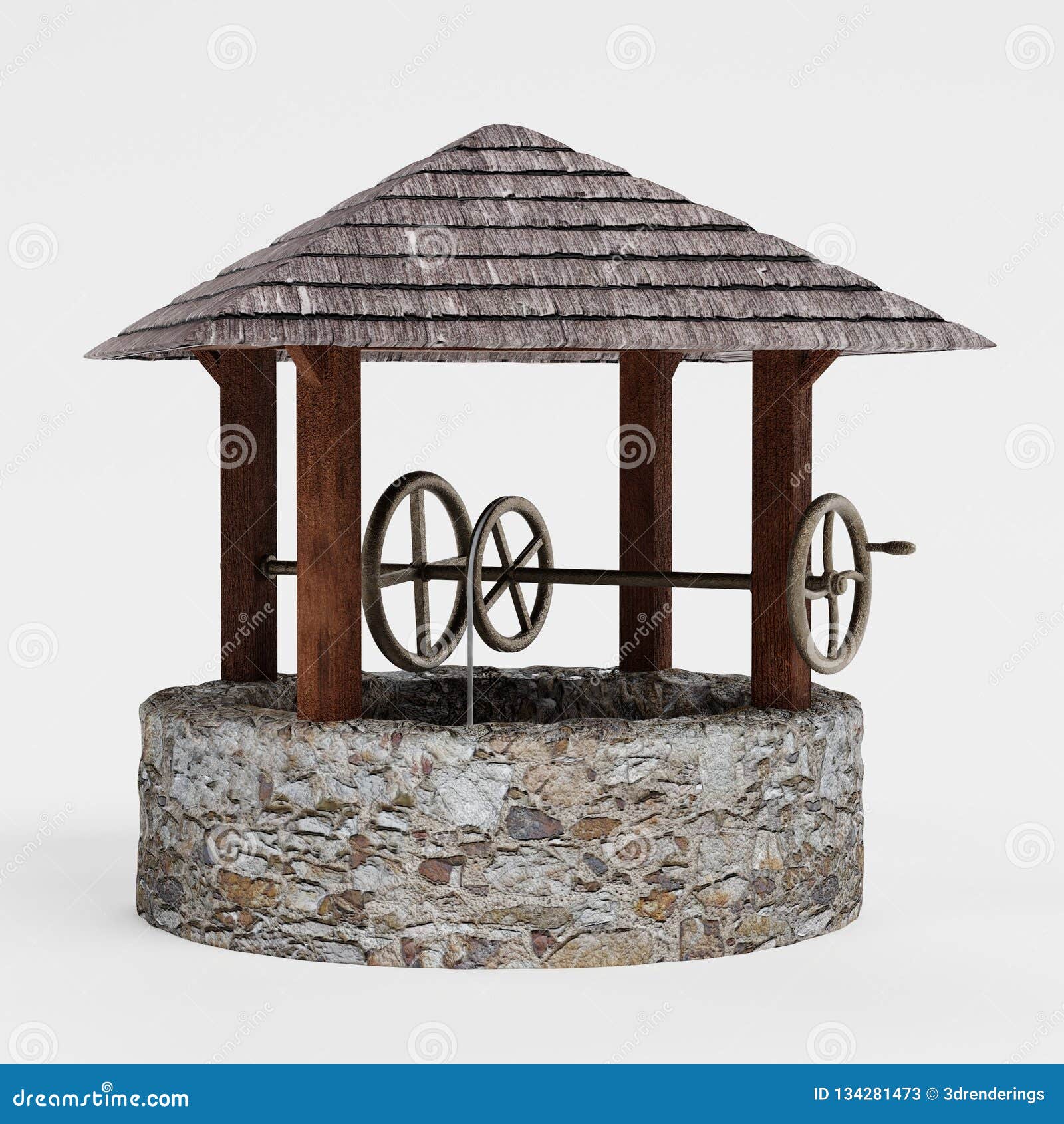 3d Render Of A Well-maintained House With A Landscape. Royalty-Free ...