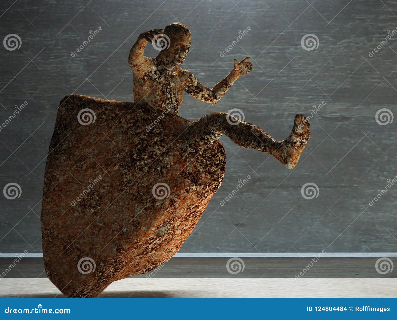 Stone Age Human Icon Isolated On White Background. Vector Illustration ...