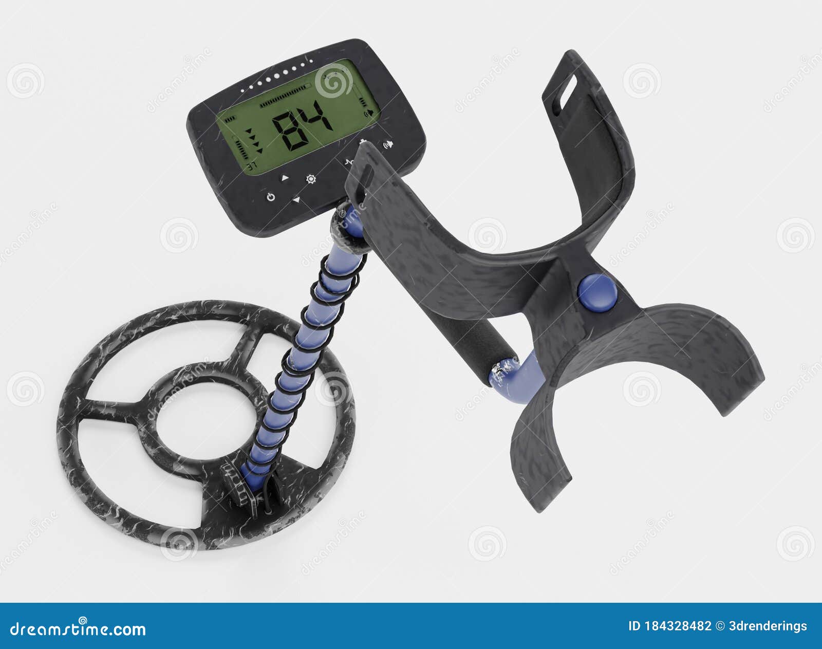 3D Render of Metal Detector Stock Illustration - Illustration of ...