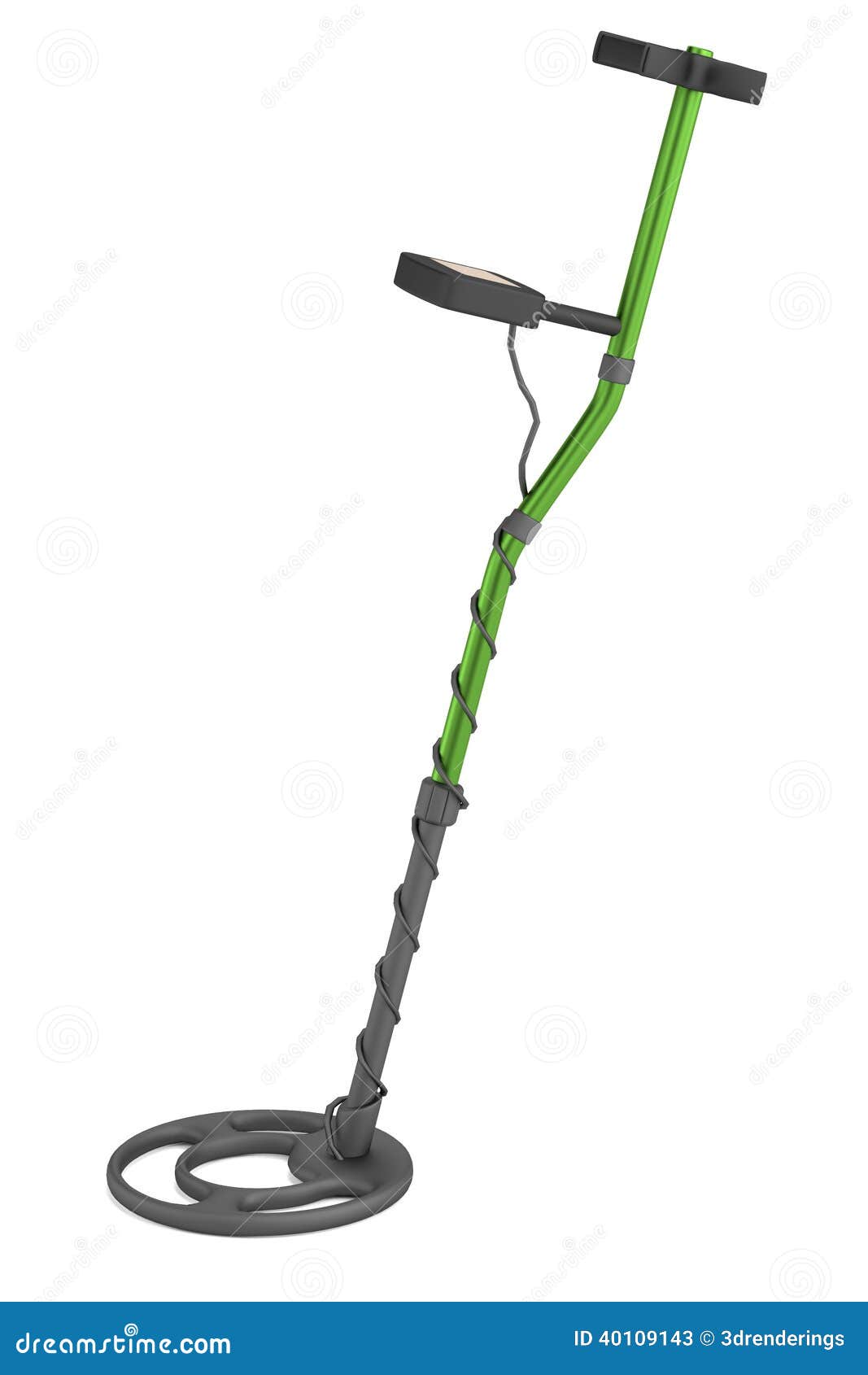 3d Render of Metal Detector Stock Illustration - Illustration of search ...