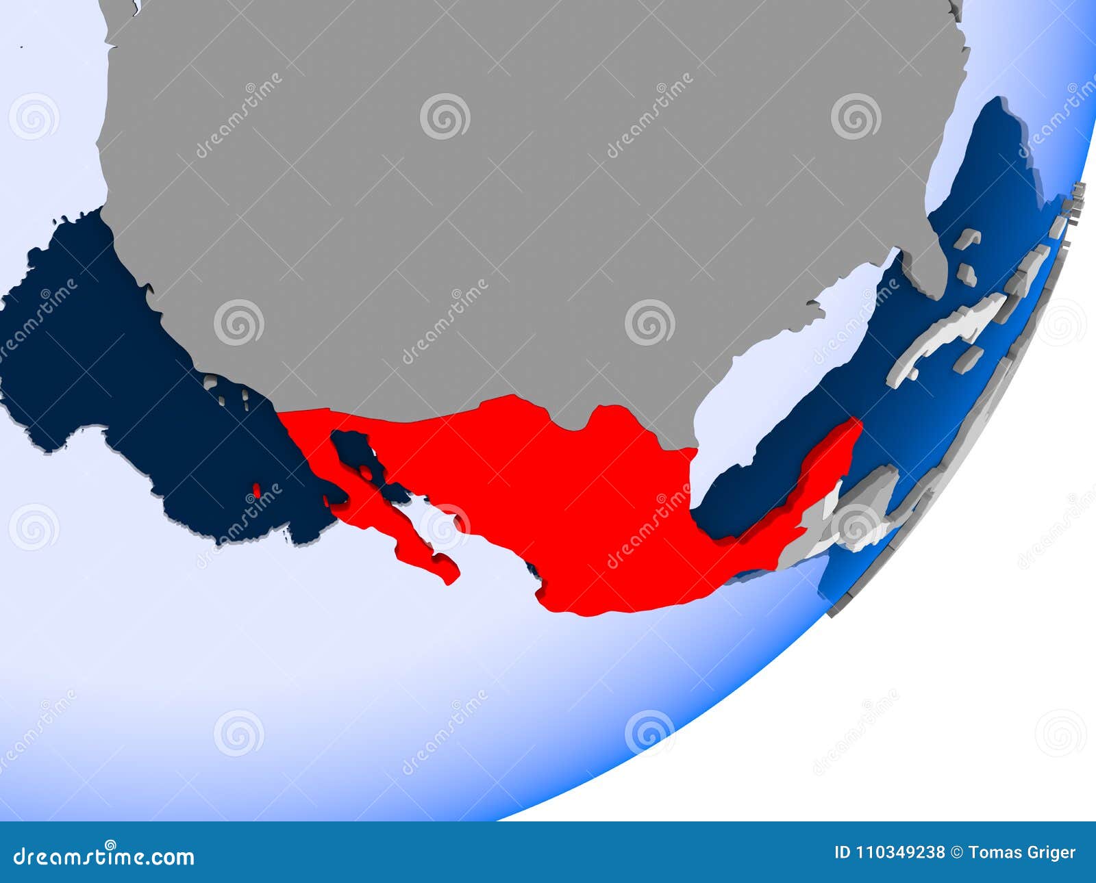 Map of Mexico stock illustration. Illustration of travel - 110349238