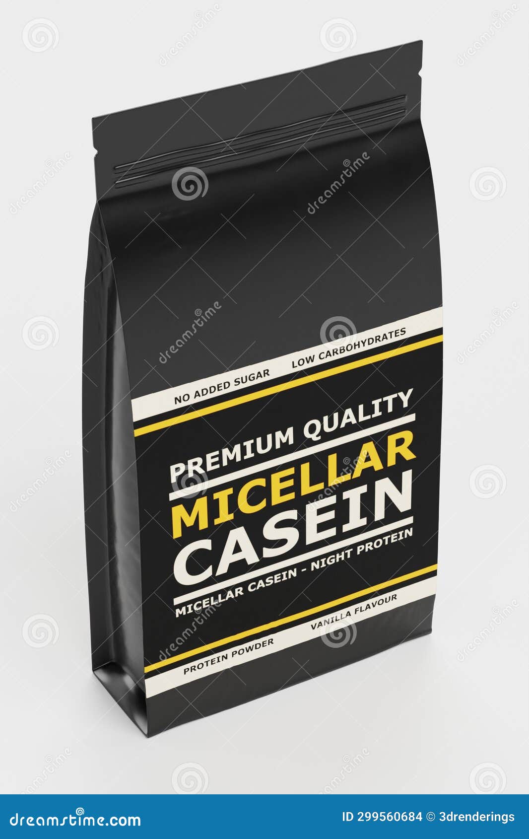 3D Render of Micellar Casein Stock Illustration - Illustration of night ...