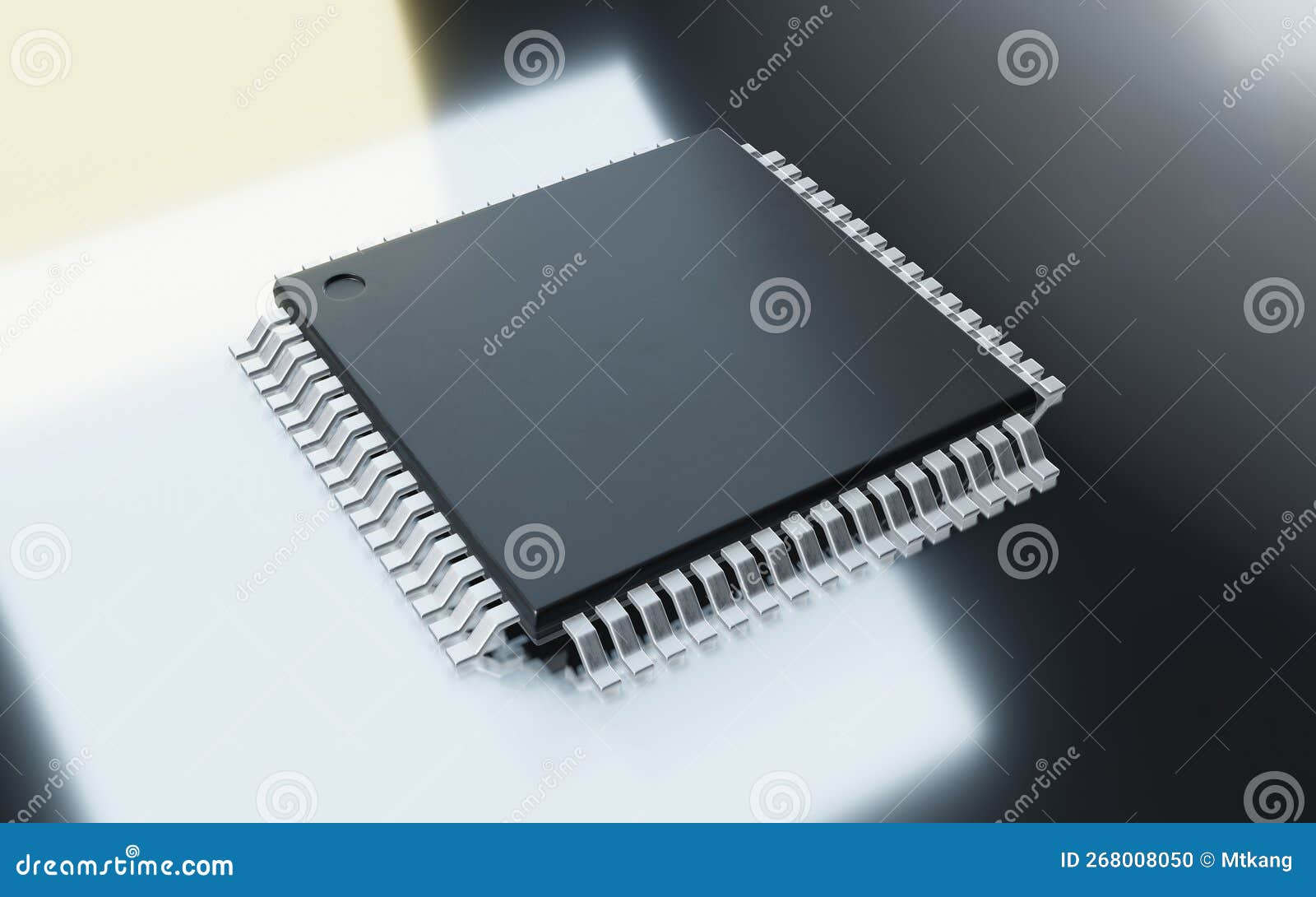 3d Render of Microchip or Semiconductor Chip, for Computin or ...